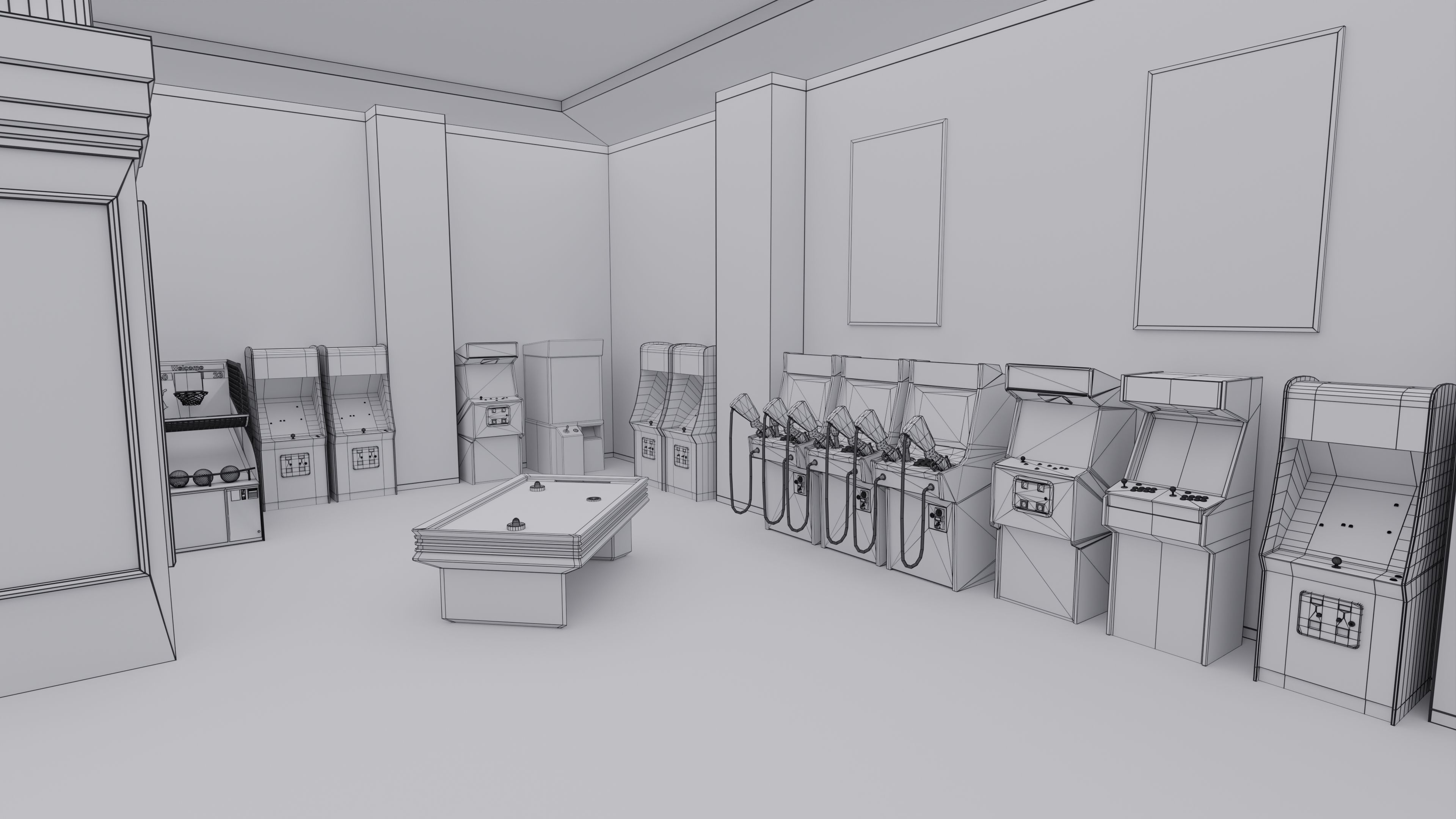 3D model Arcade Game Hall Interior VR VR / AR / low-poly | CGTrader