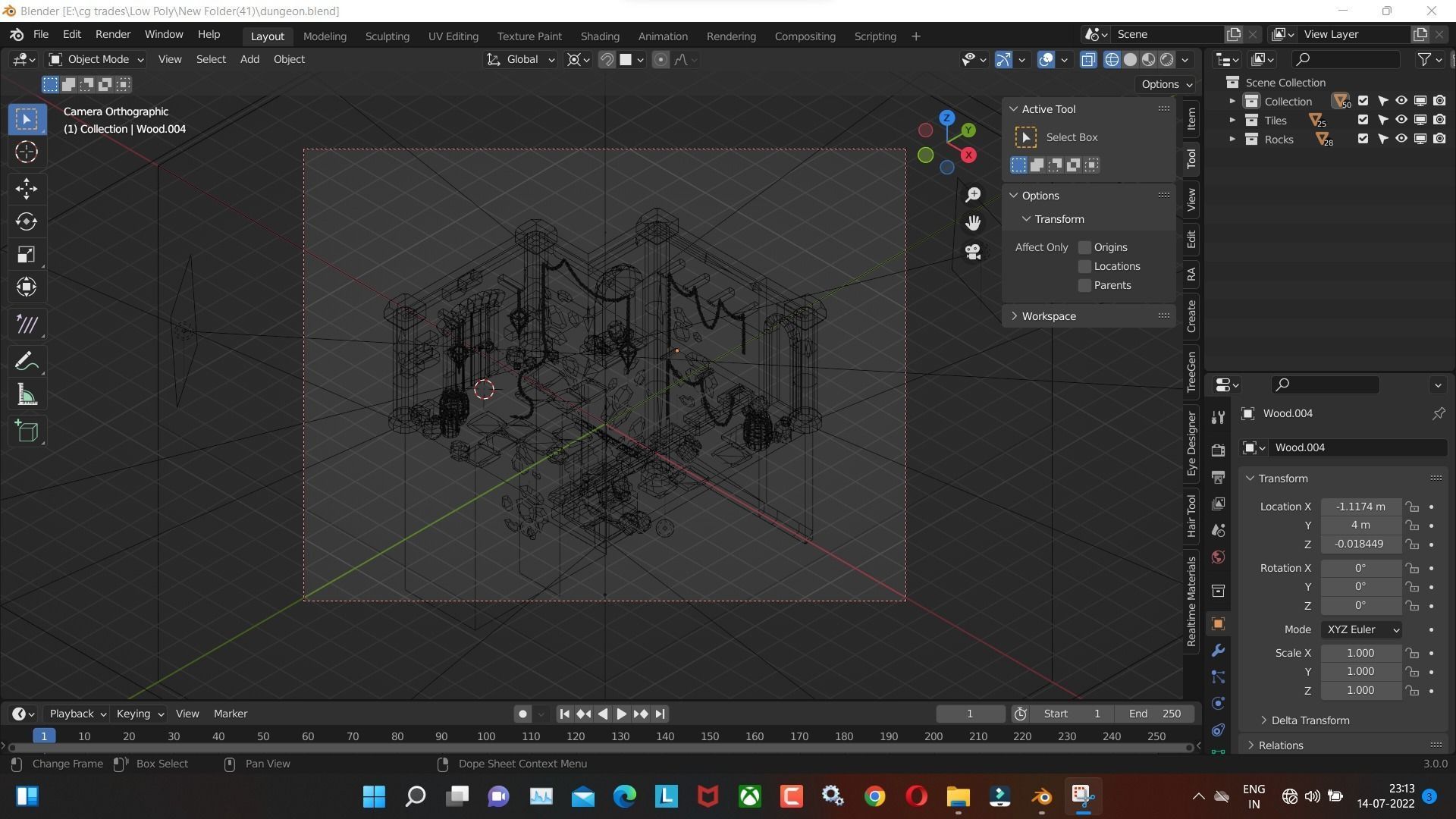 3D model Dungeon 3d Model Render in blender VR / AR / low-poly | CGTrader