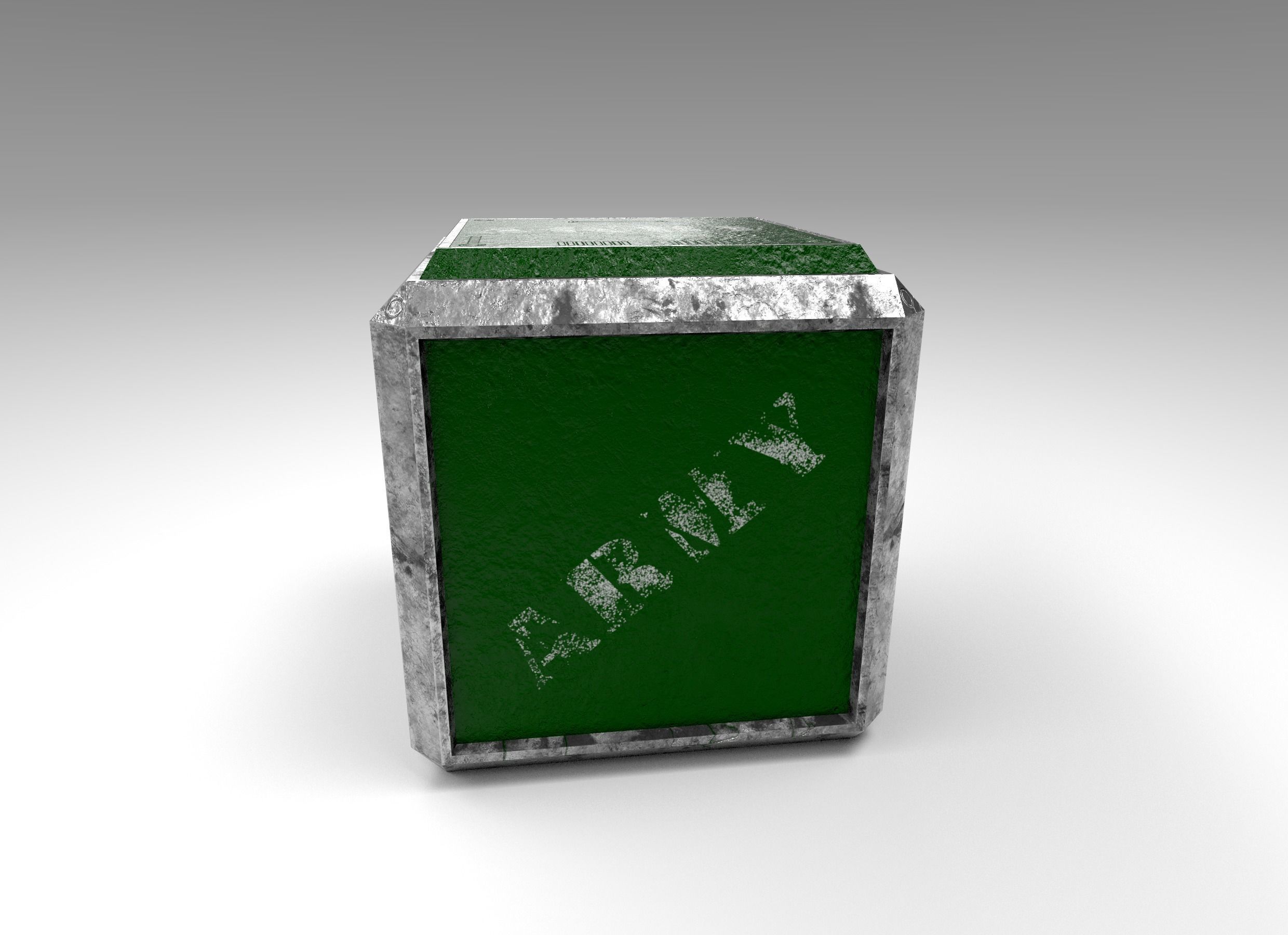 3D model Army Crate PBR low-poly Game Prop Low-poly 3D model VR / AR ...