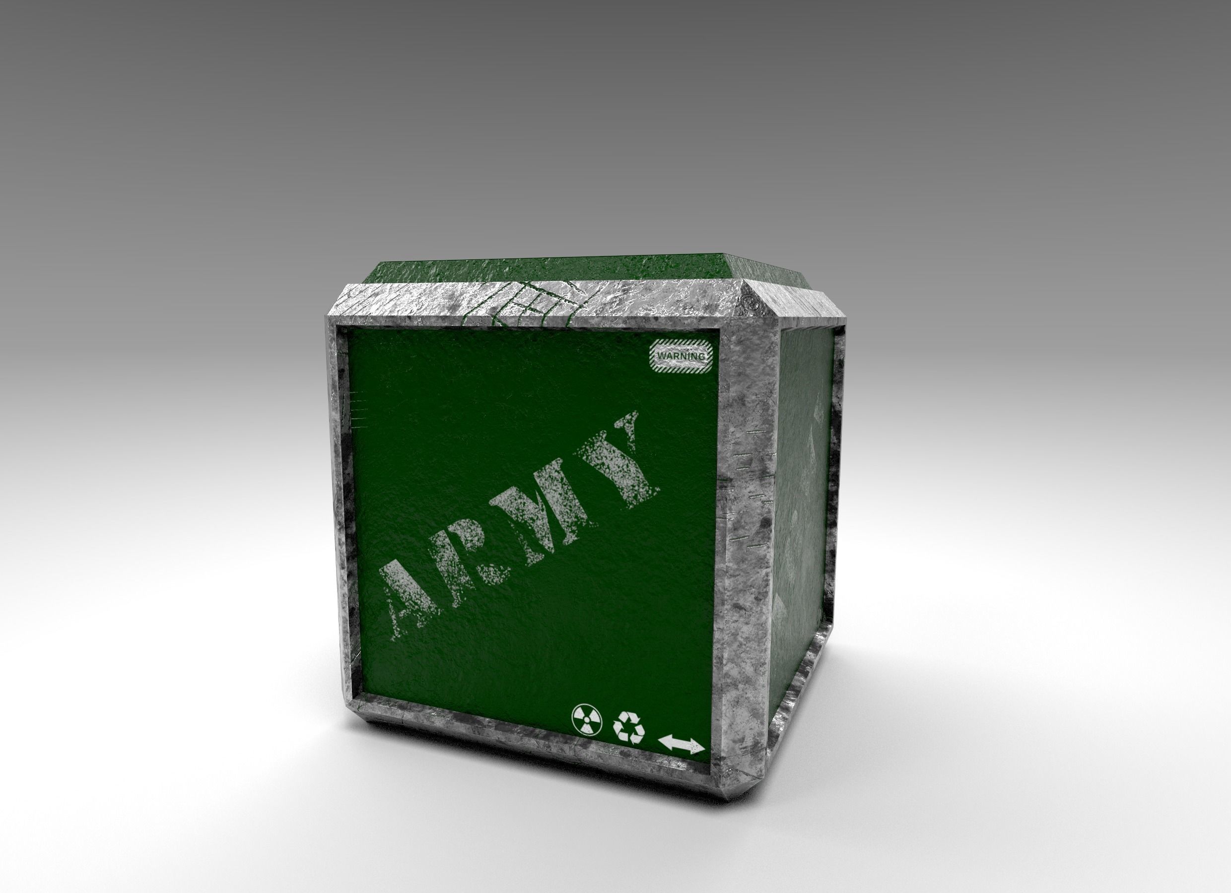 3D model Army Crate PBR low-poly Game Prop Low-poly 3D model VR / AR ...