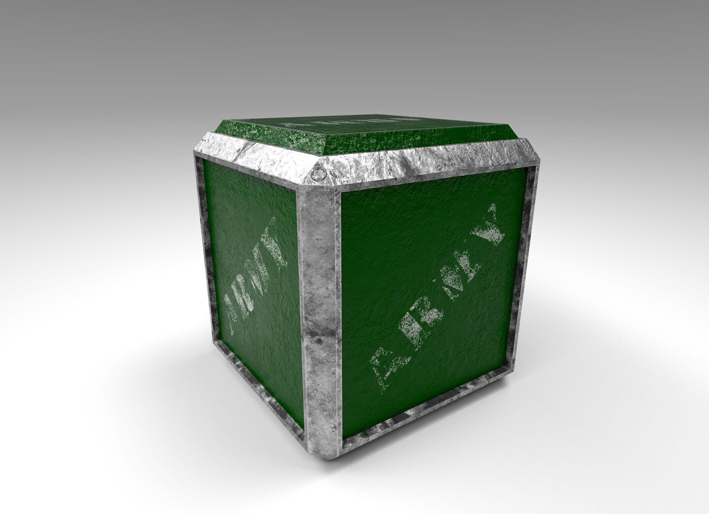 3D model Army Crate PBR low-poly Game Prop Low-poly 3D model VR / AR ...