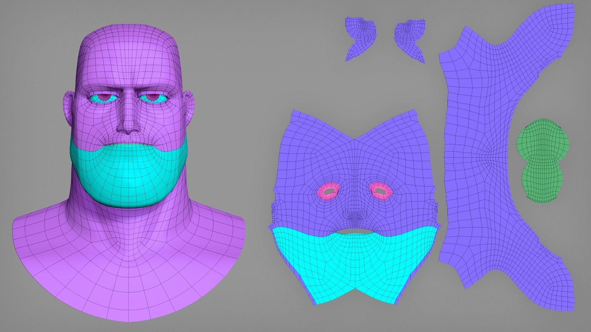 Male and female cartoon characters base mesh 3D model | CGTrader