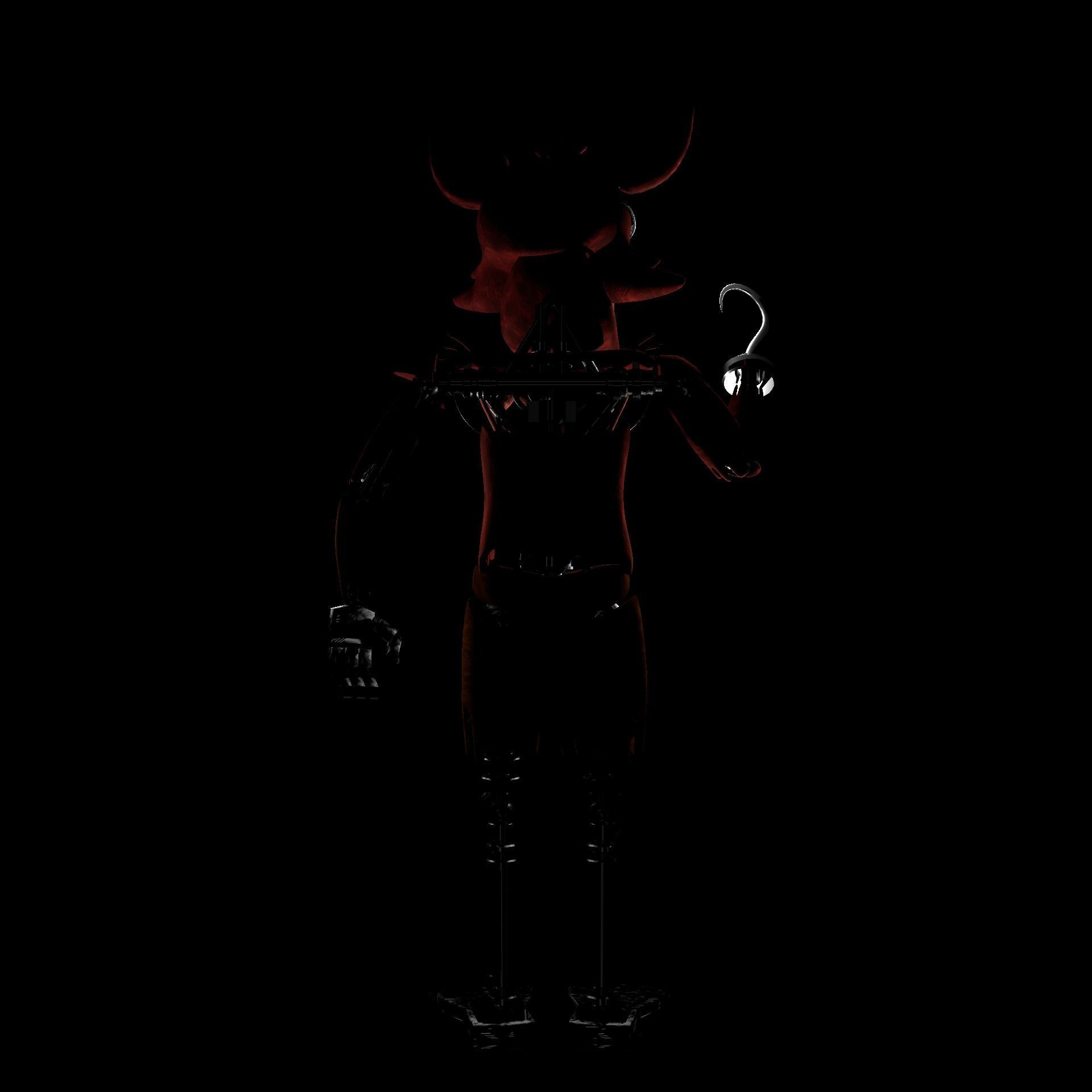 3D model Foxy The Pirate - FNAF Low-poly 3D model VR / AR / low-poly ...