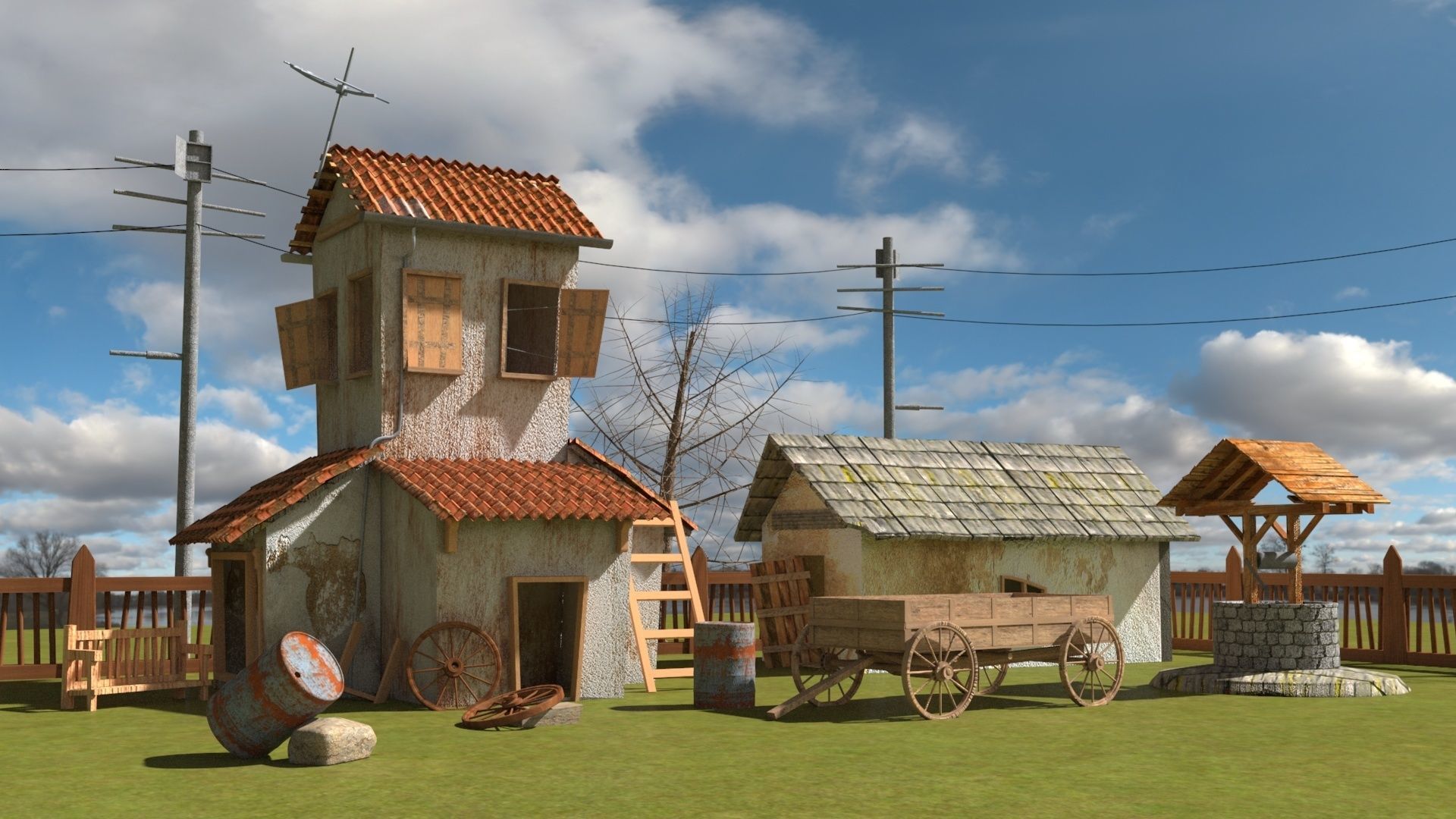 3D model BG Enviroment 3D Model VR / AR / low-poly | CGTrader