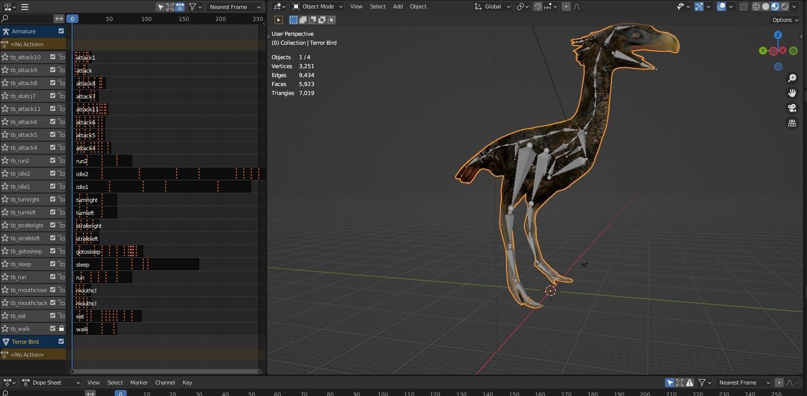 Terror Bird free VR / AR / low-poly 3D model animated rigged | CGTrader