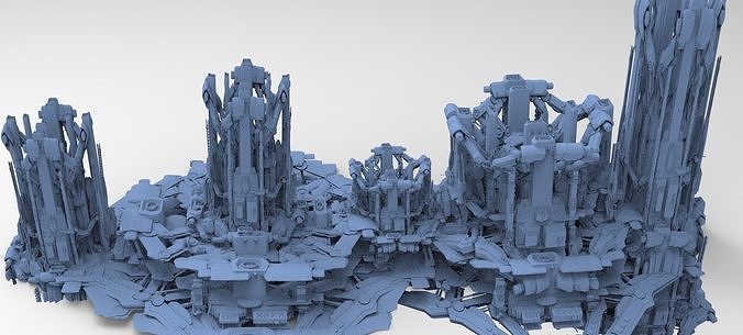 Advanced Ancient Civilization Ship architecture 6 designs 3D model ...