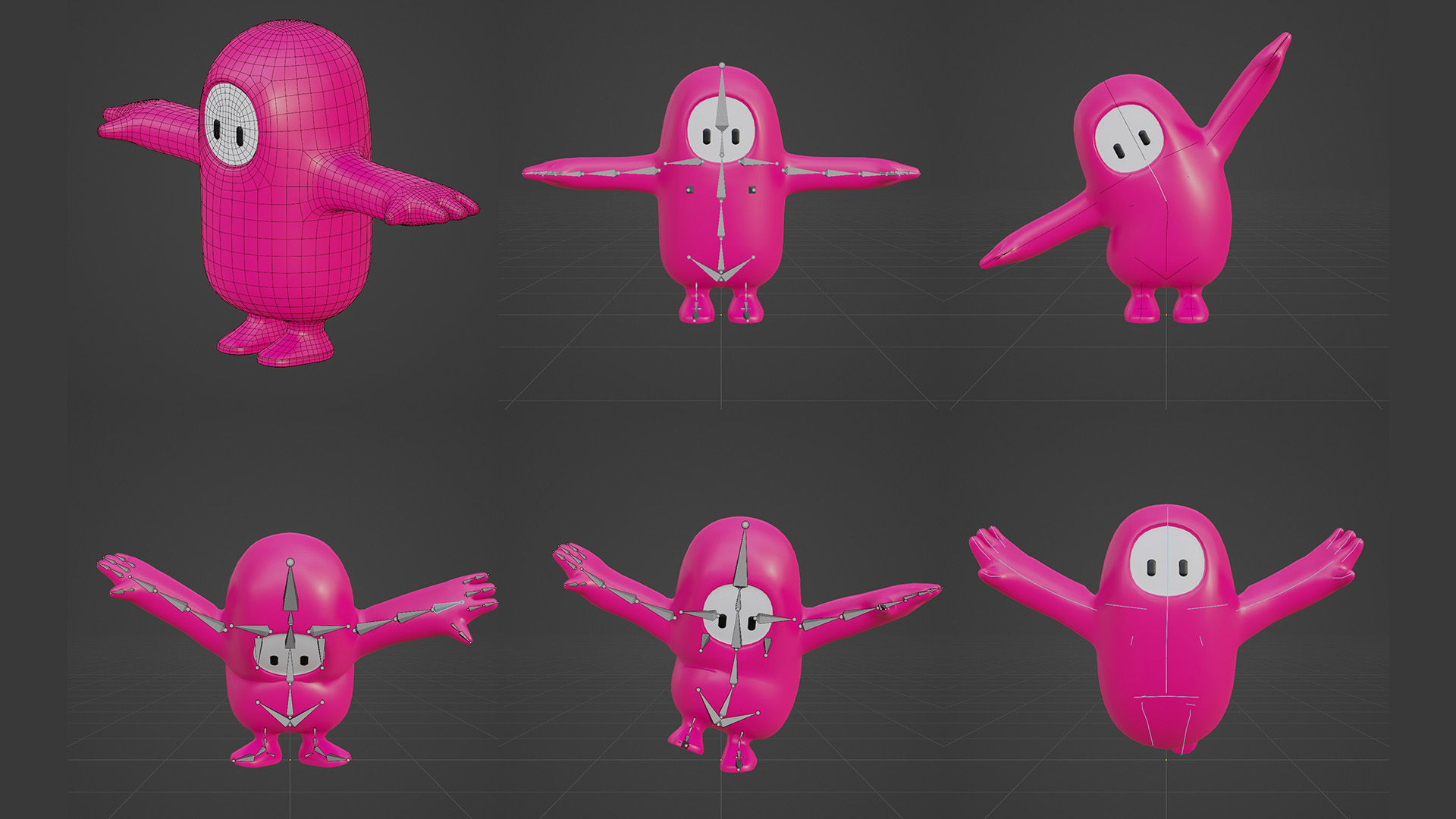 3D model FallGuy Character Rig VR / AR / low-poly | CGTrader