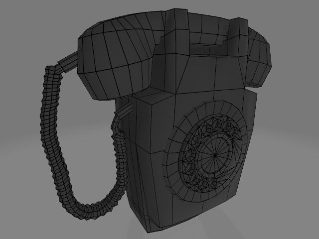 3D model Classical dial-style wall phone VR / AR / low-poly | CGTrader
