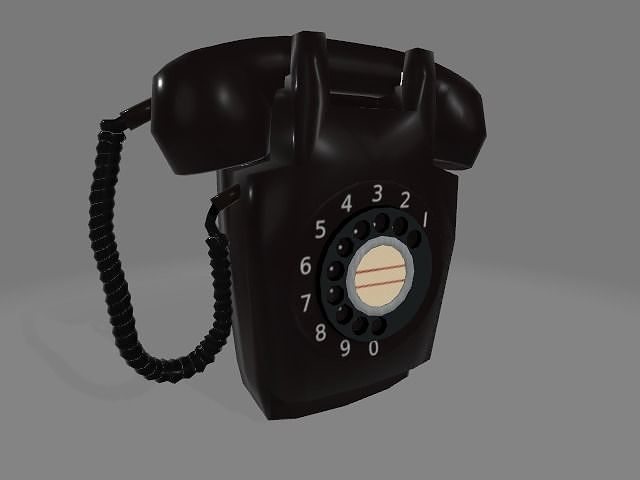 3D model Classical dial-style wall phone VR / AR / low-poly | CGTrader