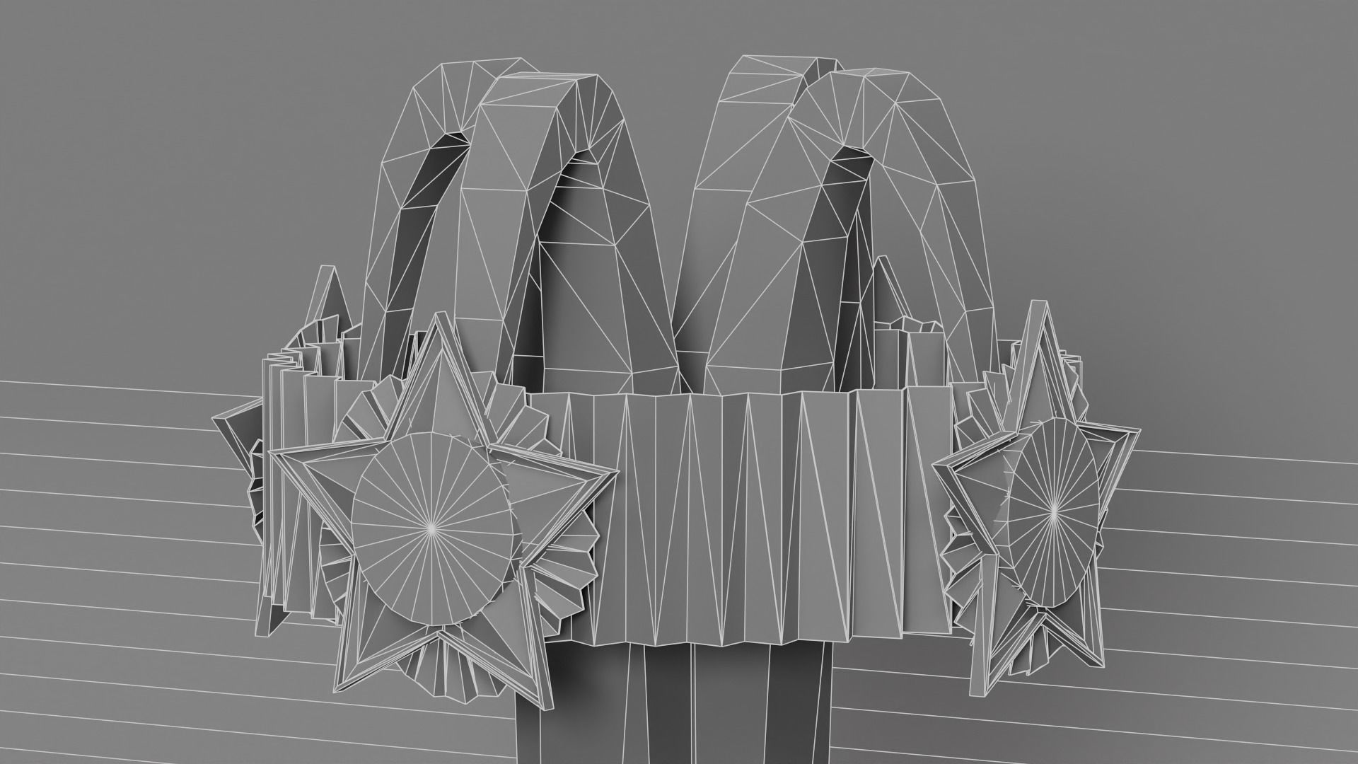 3D model Old metallic rusted stella monument da1 VR / AR / low-poly ...
