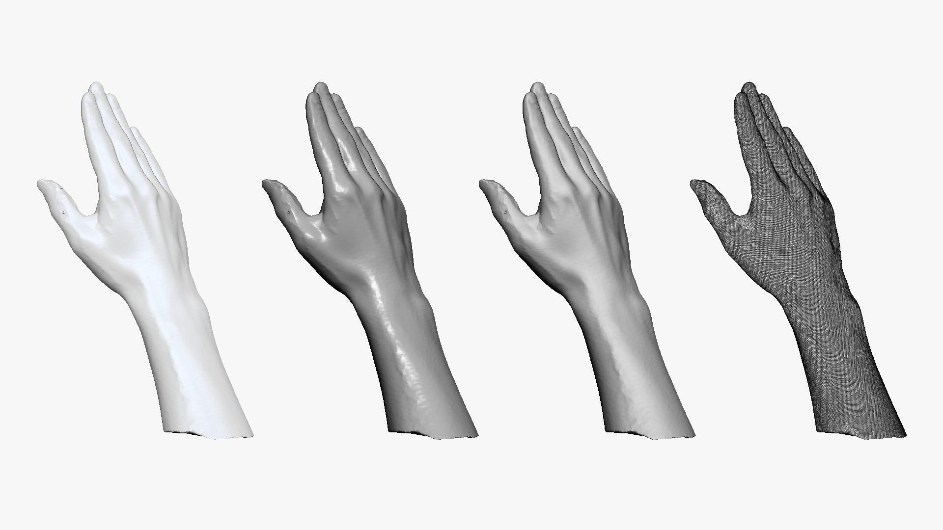 001161 straight hand 3D model | CGTrader