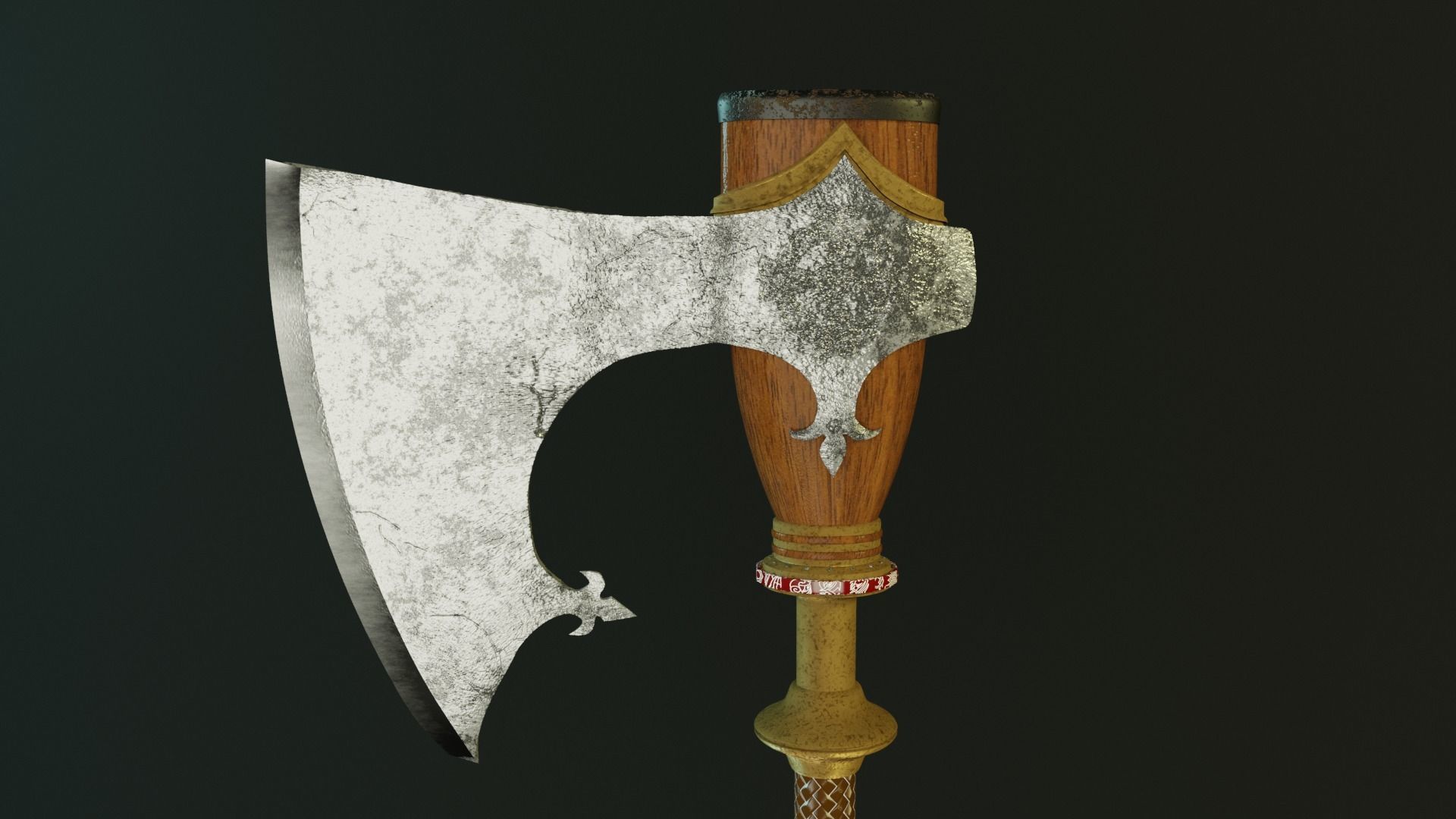 Stylized scandinavian axe high poly free 3D model | CGTrader