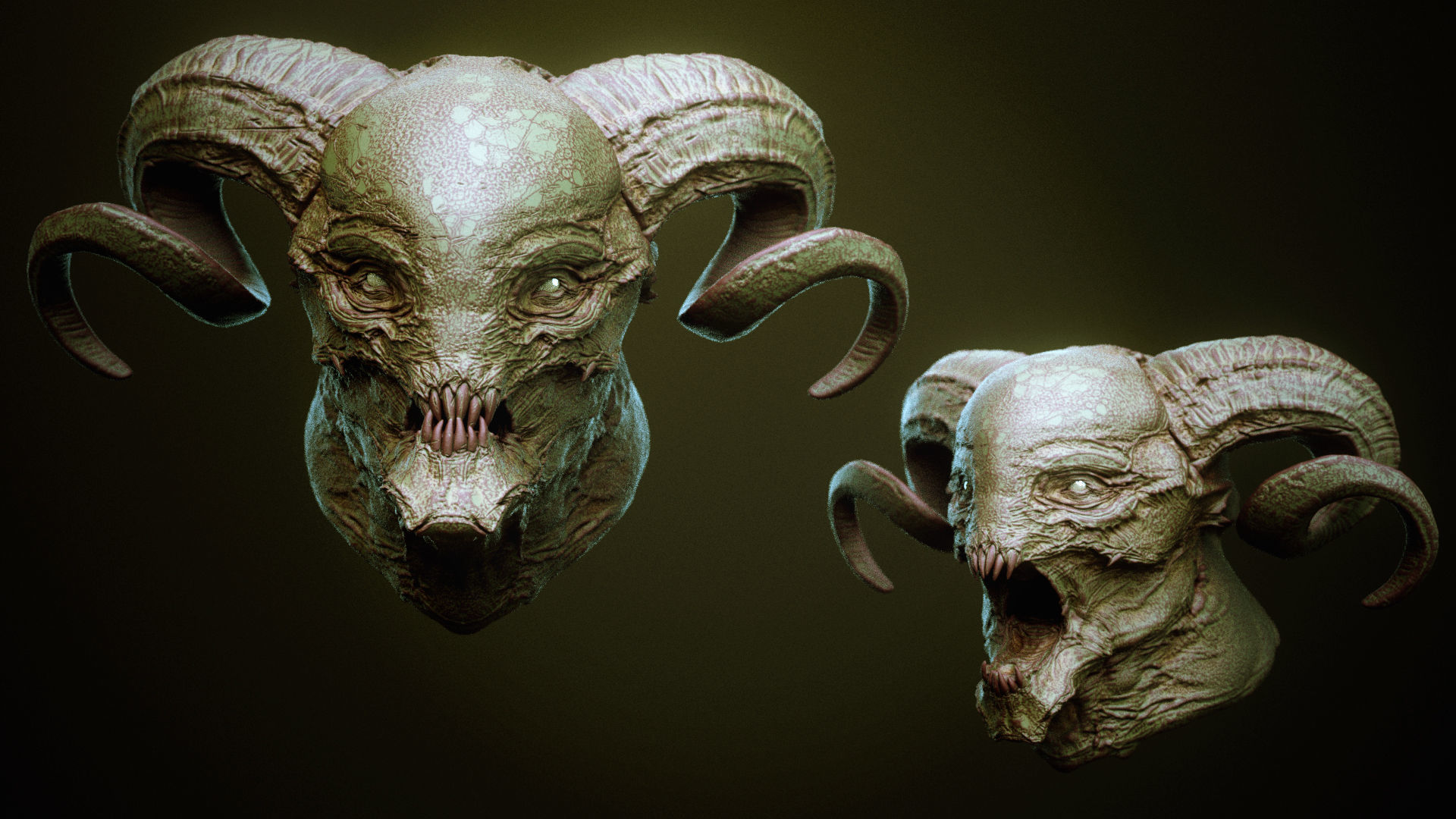 DEMON part one 52 Heads with Blendshapes 3D model | CGTrader