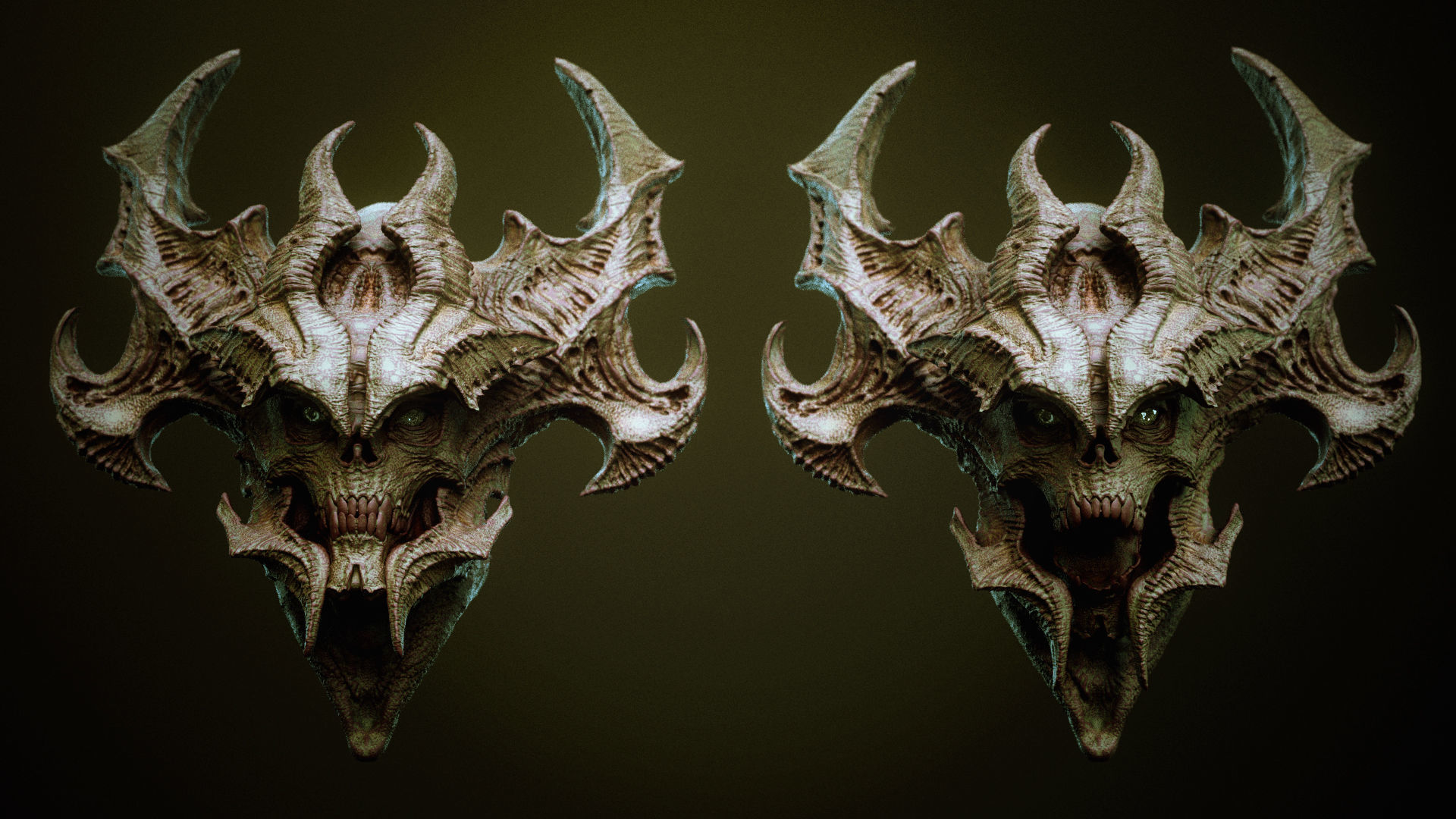 DEMON part one 52 Heads with Blendshapes 3D model | CGTrader
