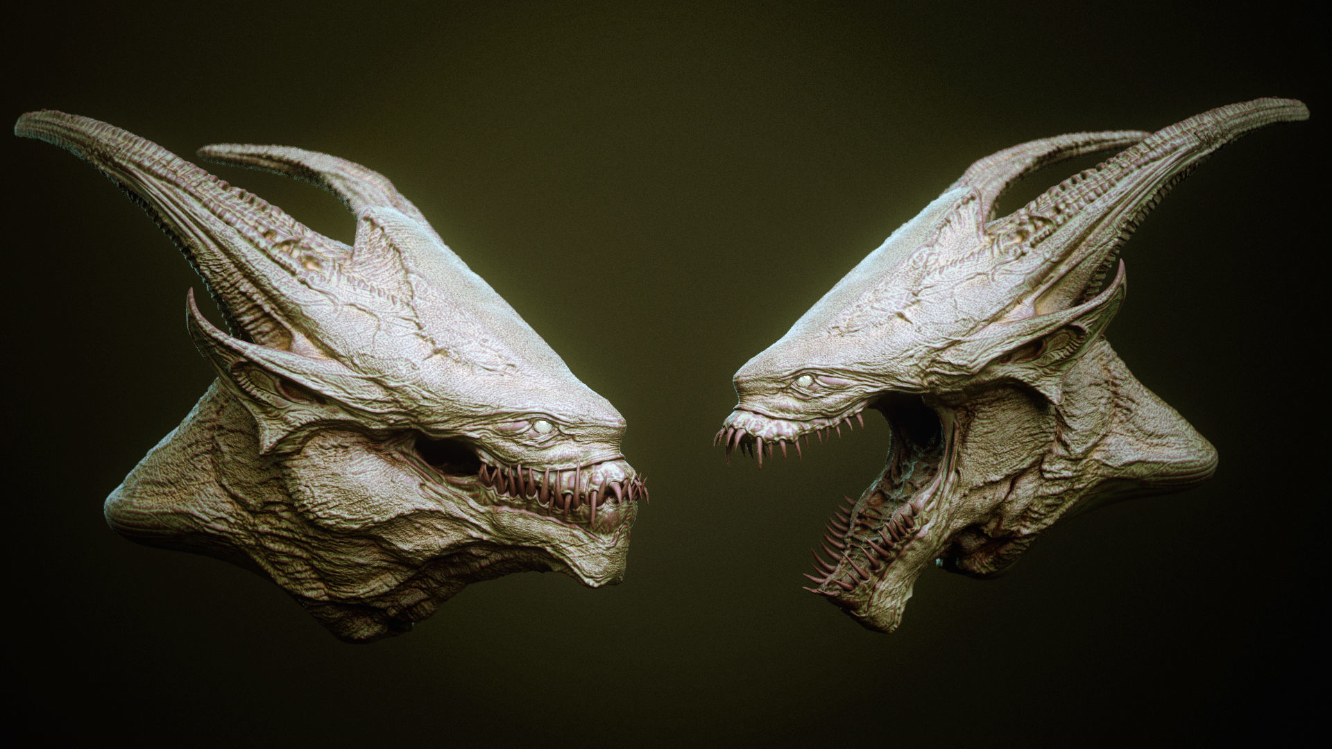 DEMON part one 52 Heads with Blendshapes 3D model | CGTrader