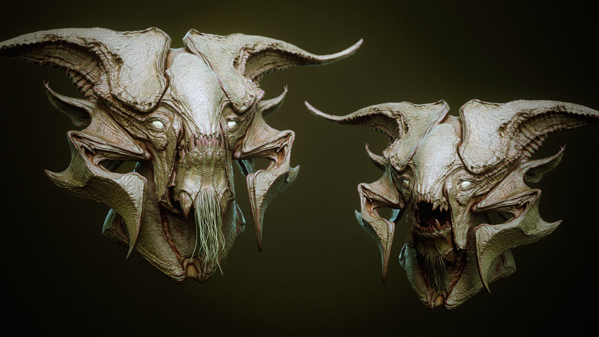 DEMON part one 52 Heads with Blendshapes 3D model | CGTrader