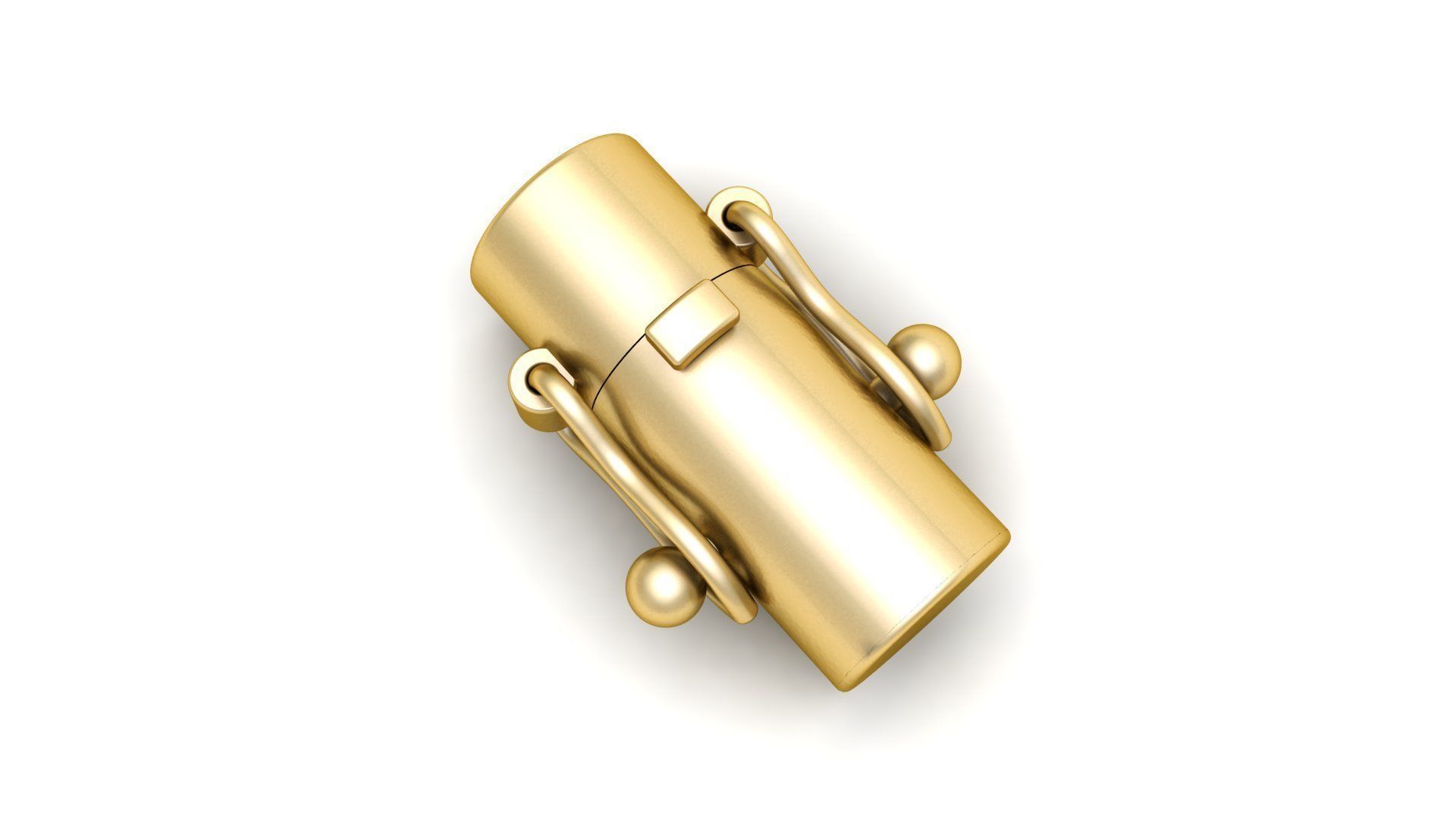 8mm Plain Gold Round Lock Type 2 3D model 3D printable | CGTrader