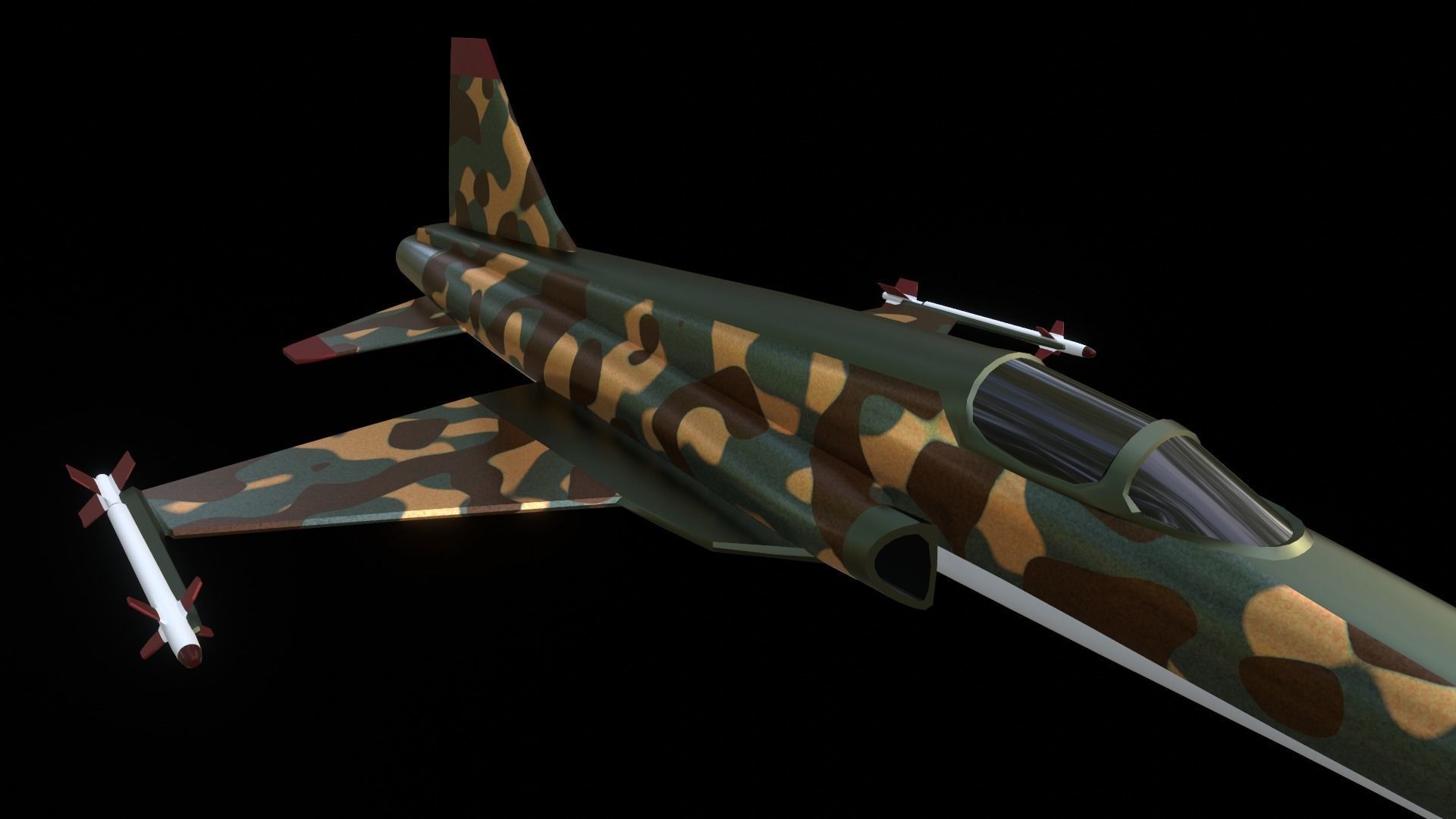 Modern Fighter Jet - Northrop F-5 Freedom Fighter 3D model 3D printable ...