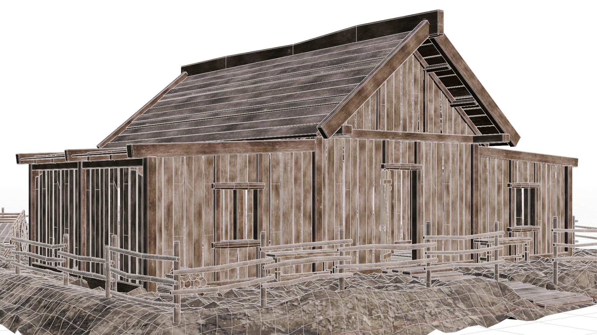 3D model Old House PBR 4K GameReady Pack 29 to 32 VR / AR / low-poly ...