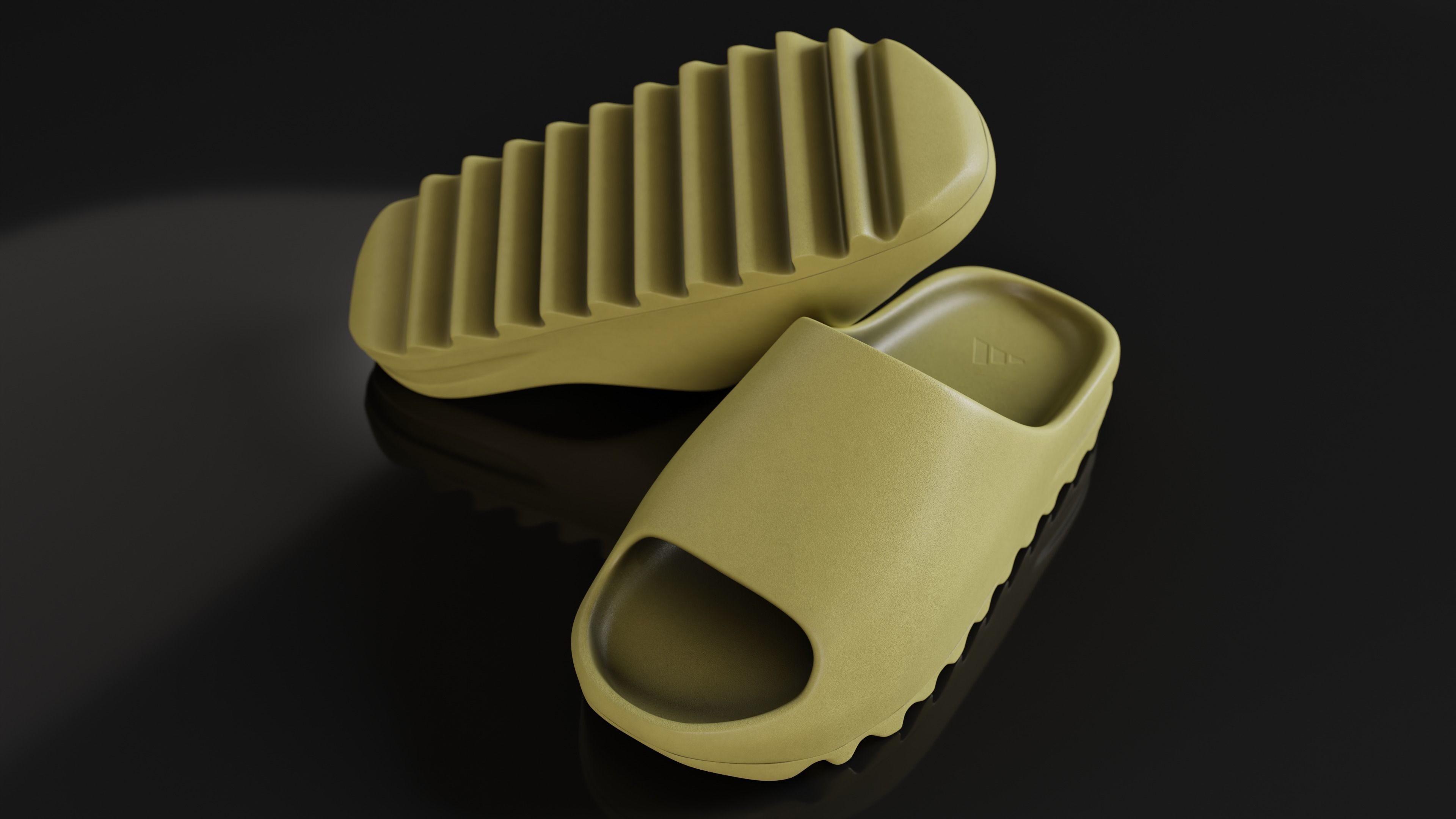 3D model Adidas Yeezy sliders shoe VR / AR / low-poly | CGTrader