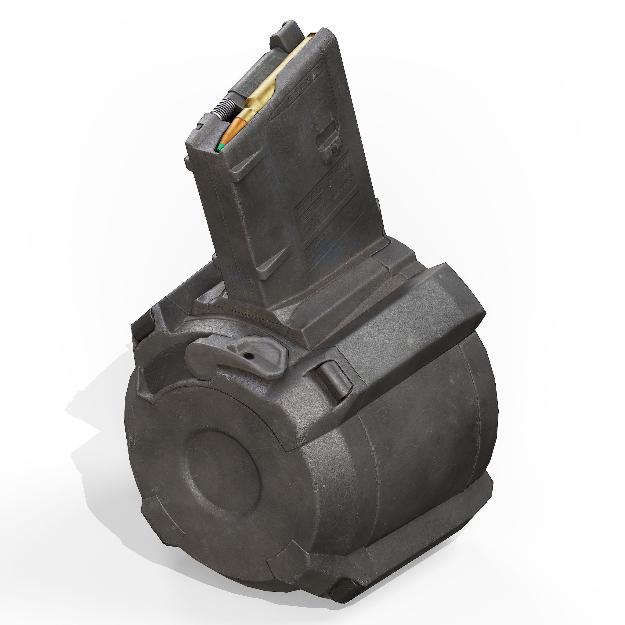 3D model AR15 Drum Mag VR / AR / low-poly | CGTrader