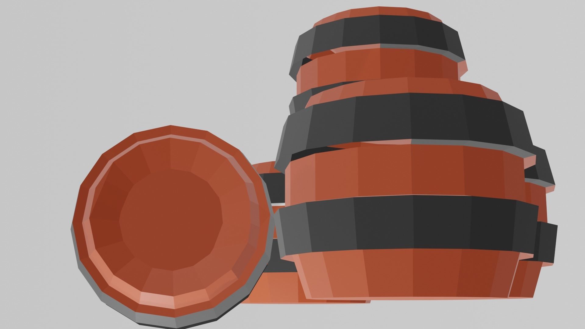 3D model BARREL Low Poly with texture VR / AR / low-poly | CGTrader