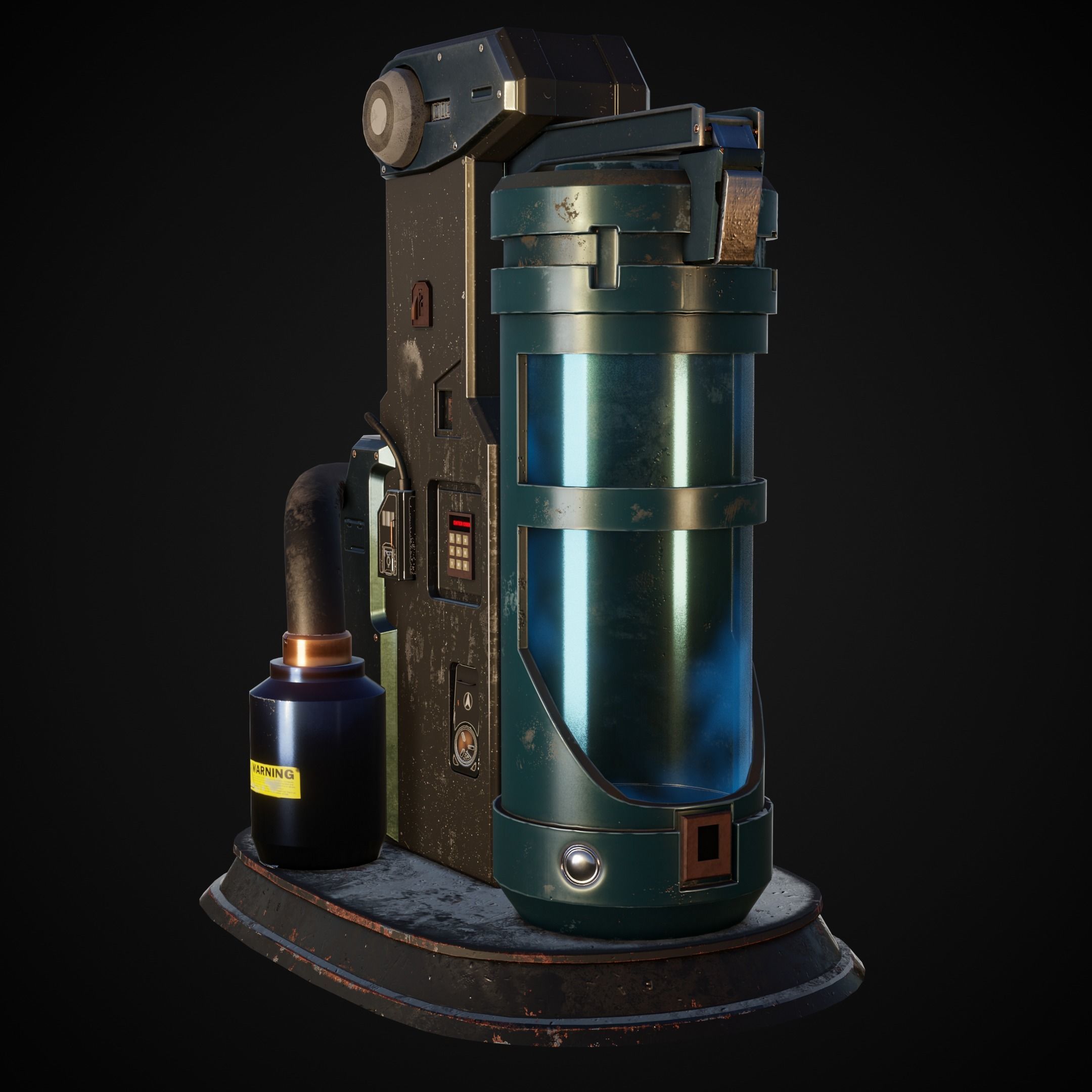 3D model Cryopod Sci Fi low poly VR / AR / low-poly | CGTrader