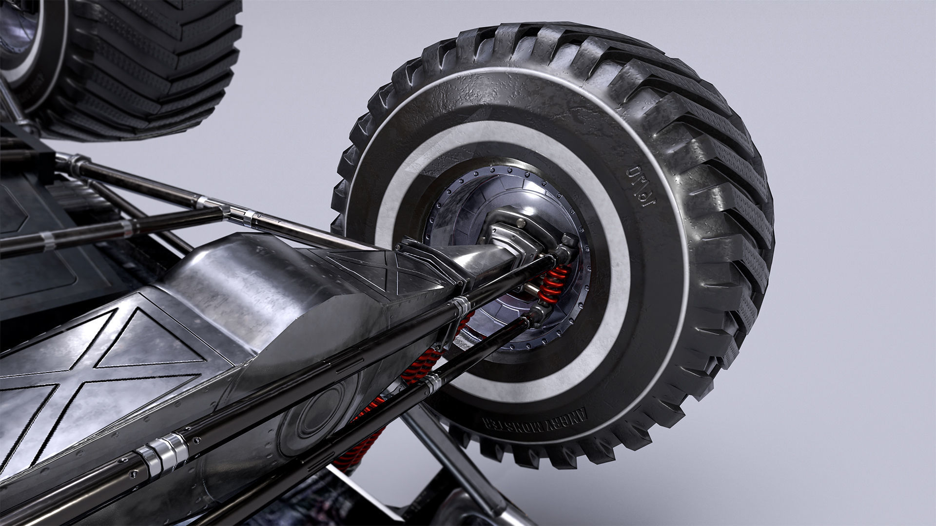 3D model Monster Truck Full Rig Unity and Unreal Engine 4 VR / AR / low ...