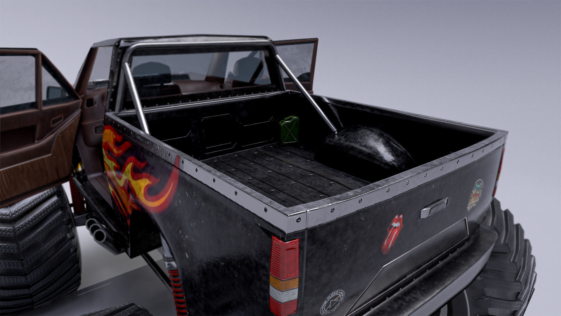 3D model Monster Truck Full Rig Unity and Unreal Engine 4 VR / AR / low ...