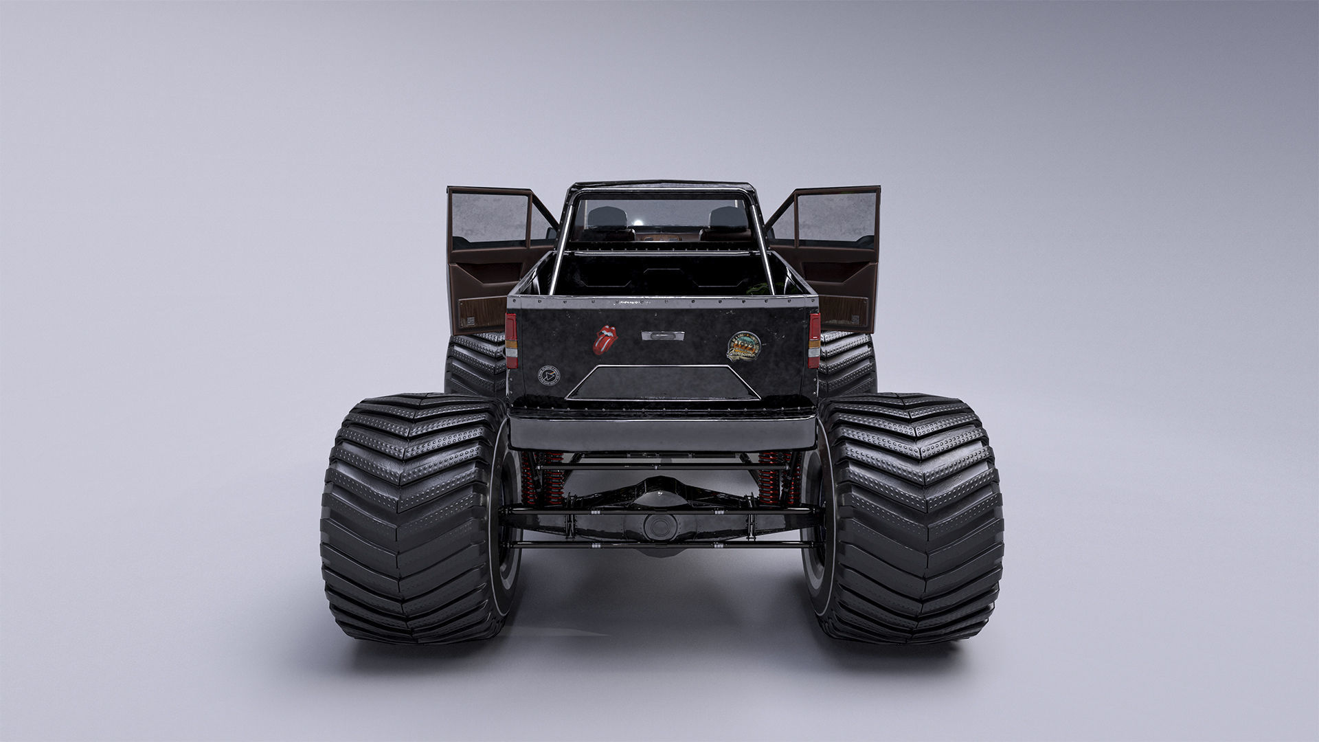 3D model Monster Truck Full Rig Unity and Unreal Engine 4 VR / AR / low ...