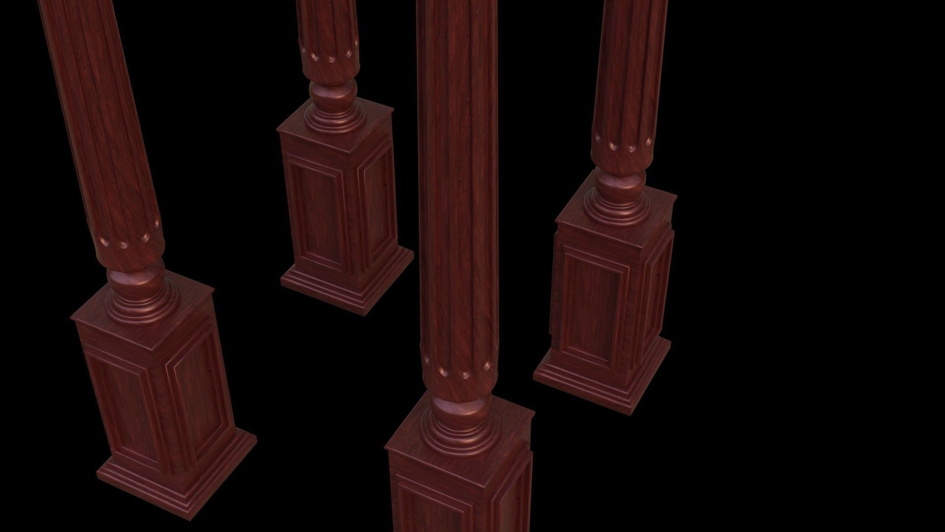 Bed Posts 3D model | CGTrader
