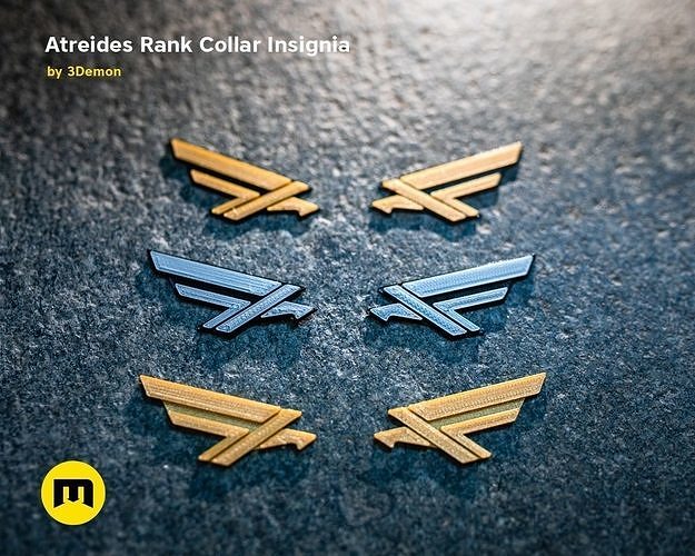 Atreides Rank Collar Insignia free 3D model 3D printable | CGTrader
