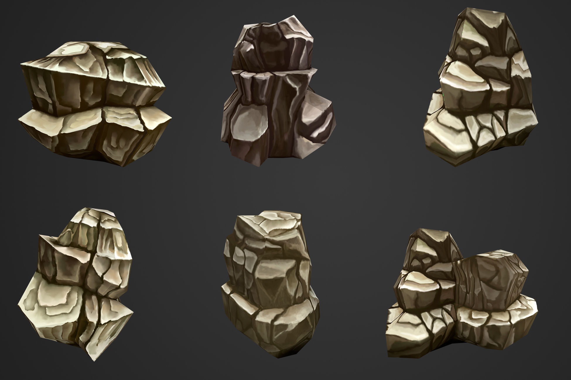 3D model Stylized Rocks and Cliffs VR / AR / low-poly | CGTrader