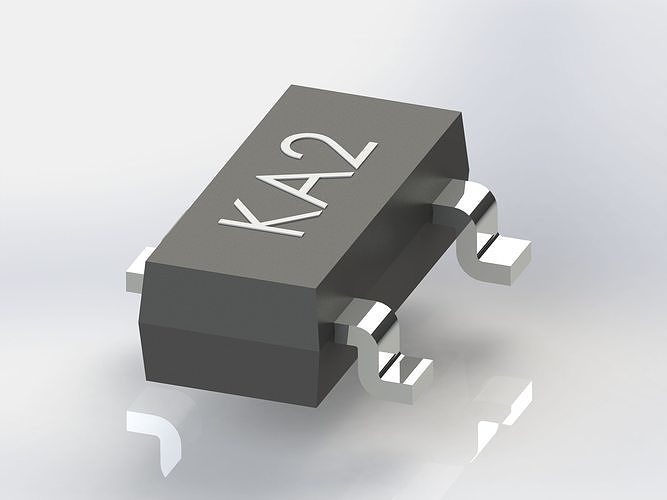 SMD transistor 3D model | CGTrader