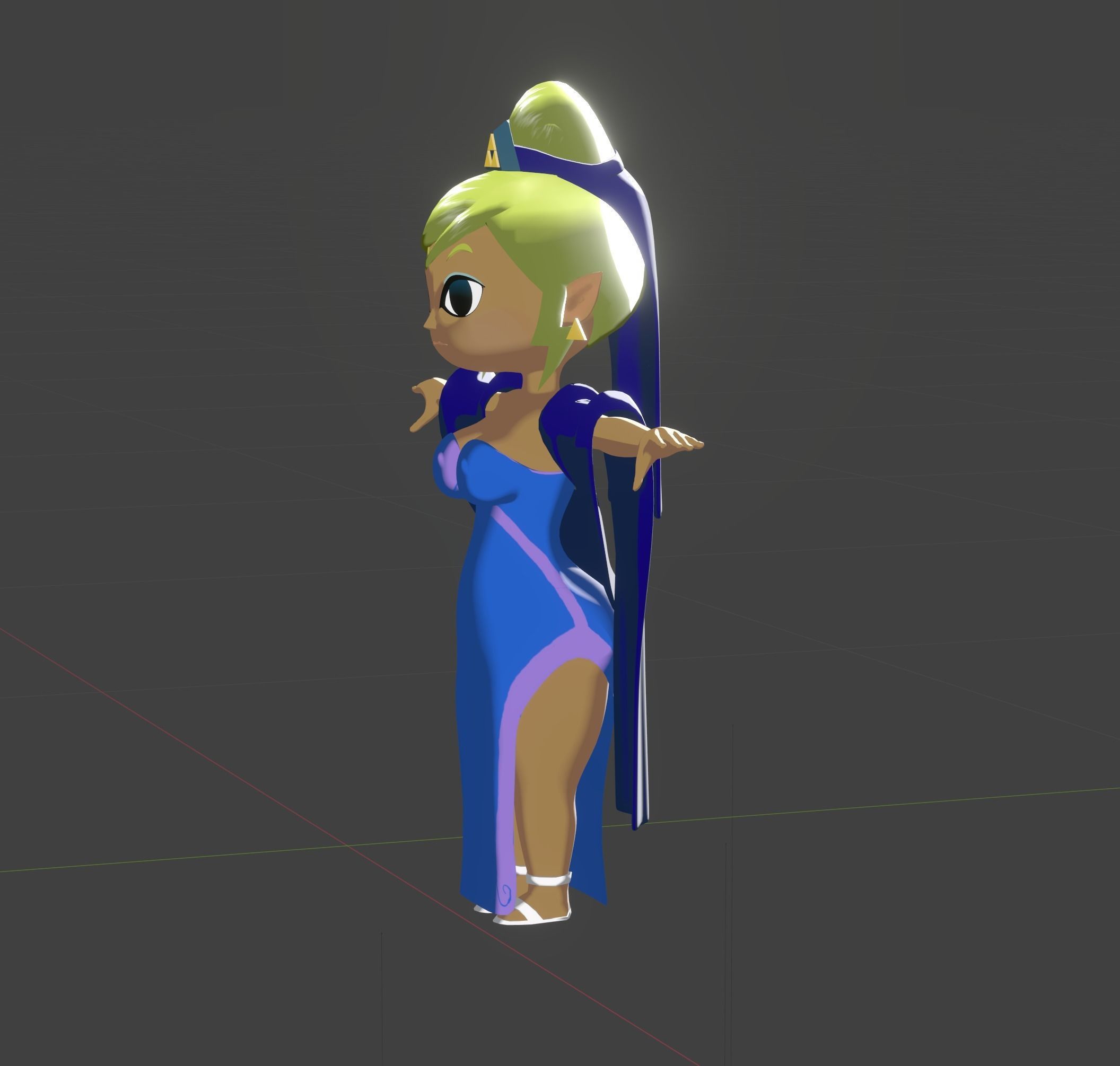3D model Queen Tetra Zelda VR / AR / low-poly | CGTrader