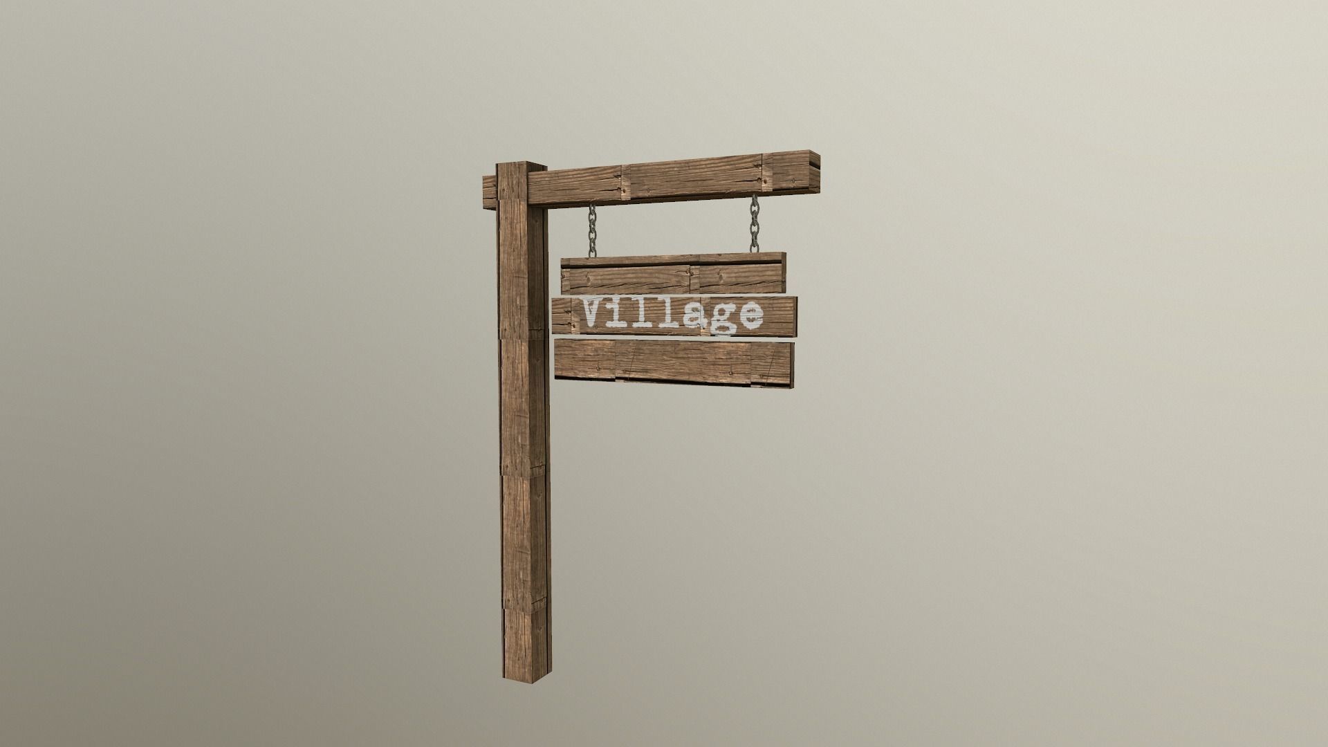 Village Sign free VR / AR / low-poly 3D model | CGTrader