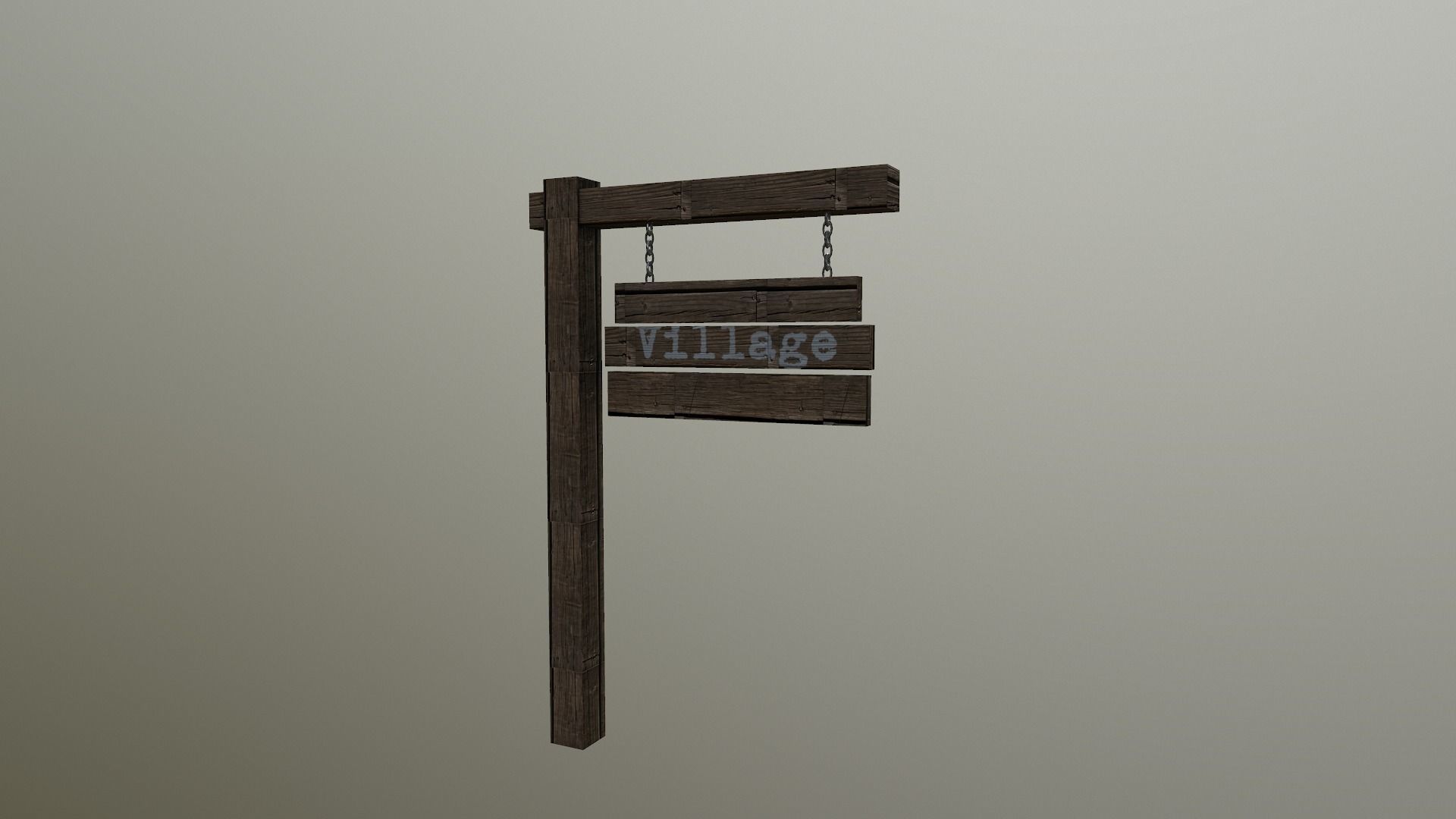 Village Sign free VR / AR / low-poly 3D model | CGTrader