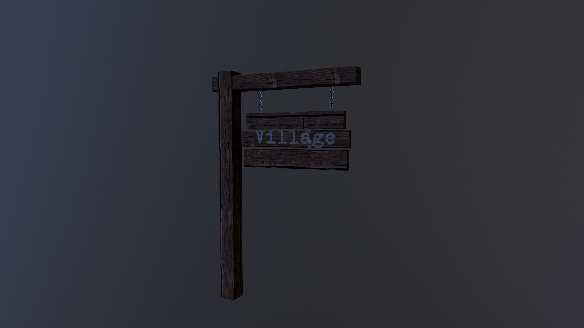 Village Sign free VR / AR / low-poly 3D model | CGTrader