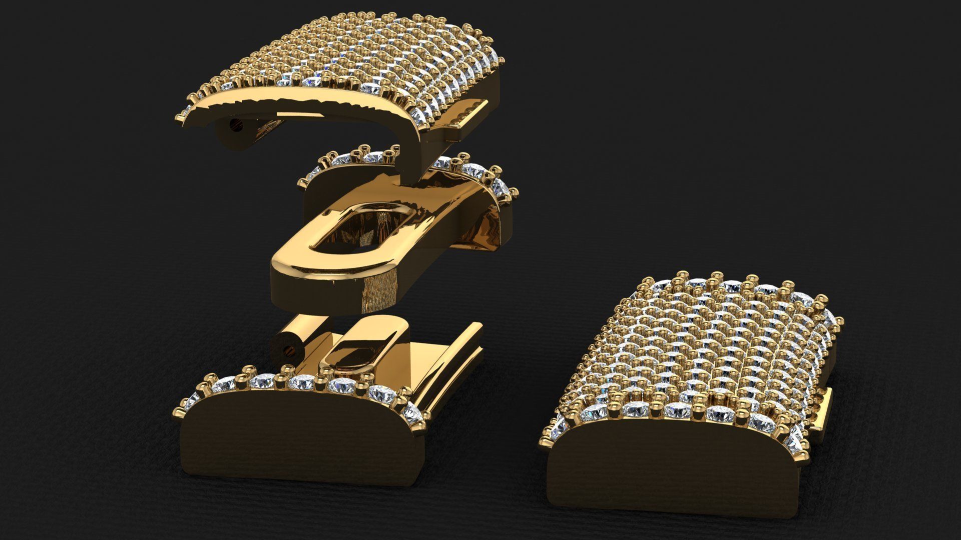 Cuban lock 12mm curve 3D model 3D printable | CGTrader