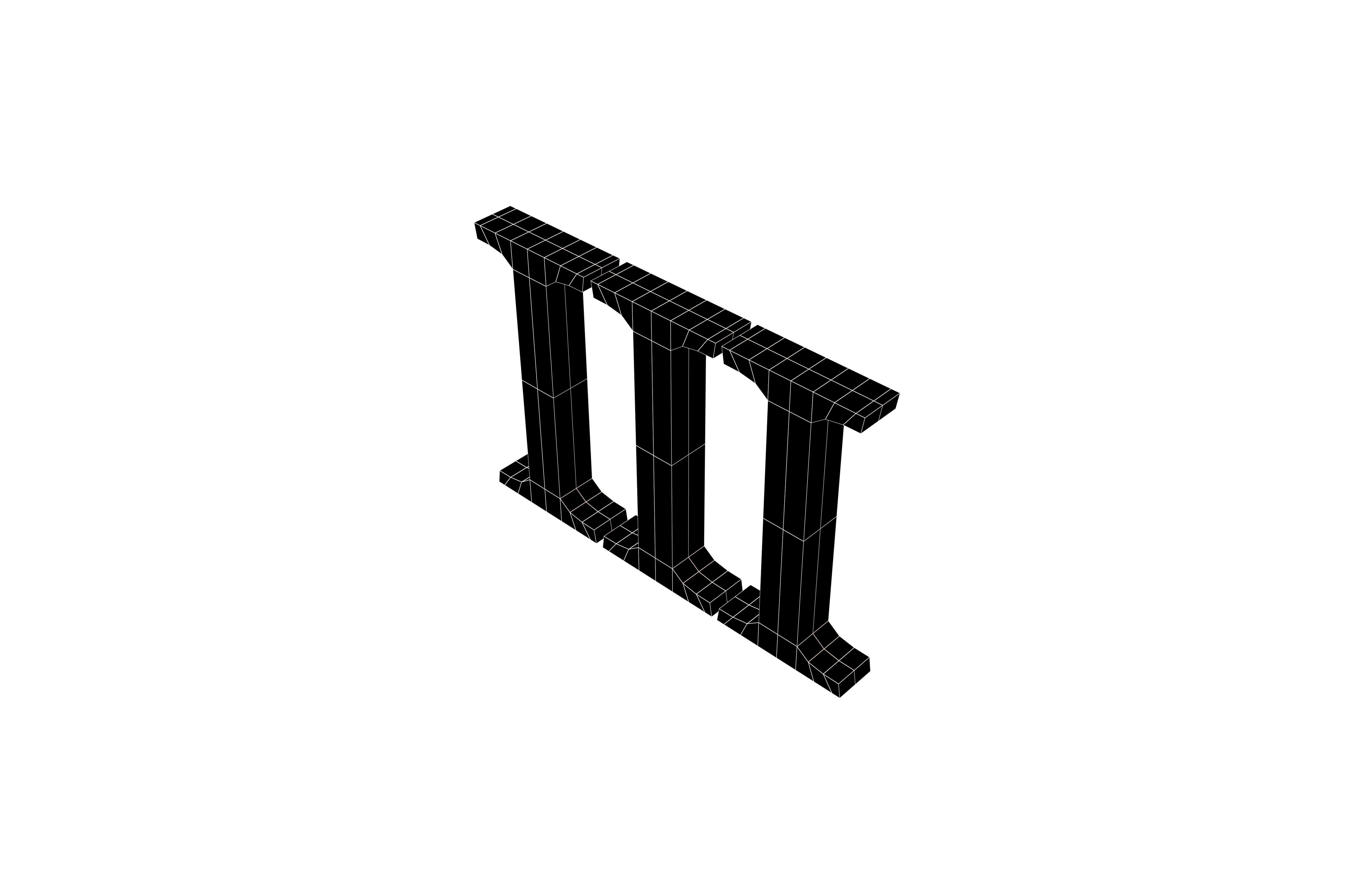 3D model Roman Numerals 3 v1 001 VR / AR / low-poly | CGTrader