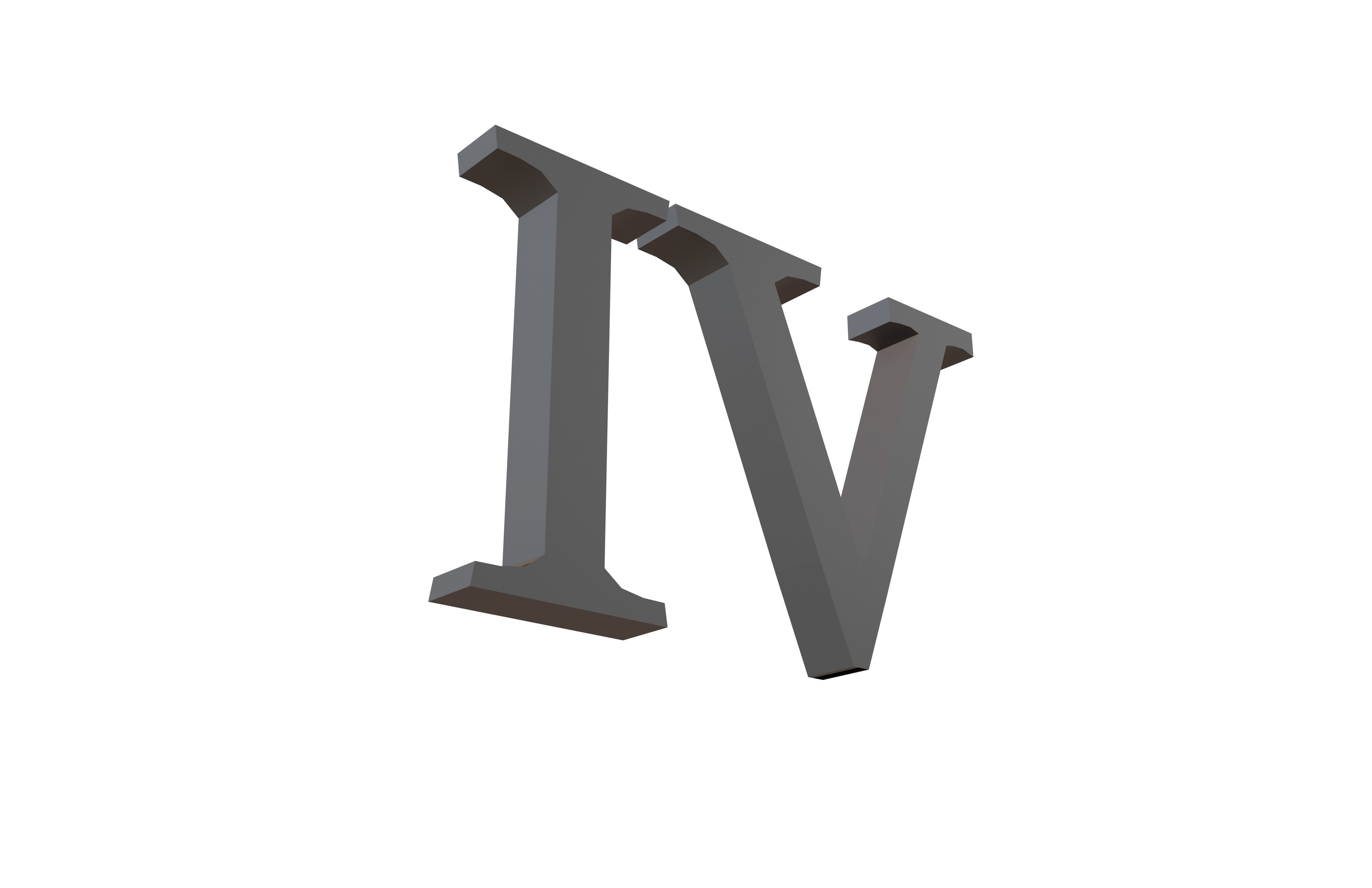 3D model Roman Numerals 4 v1 001 VR / AR / low-poly | CGTrader
