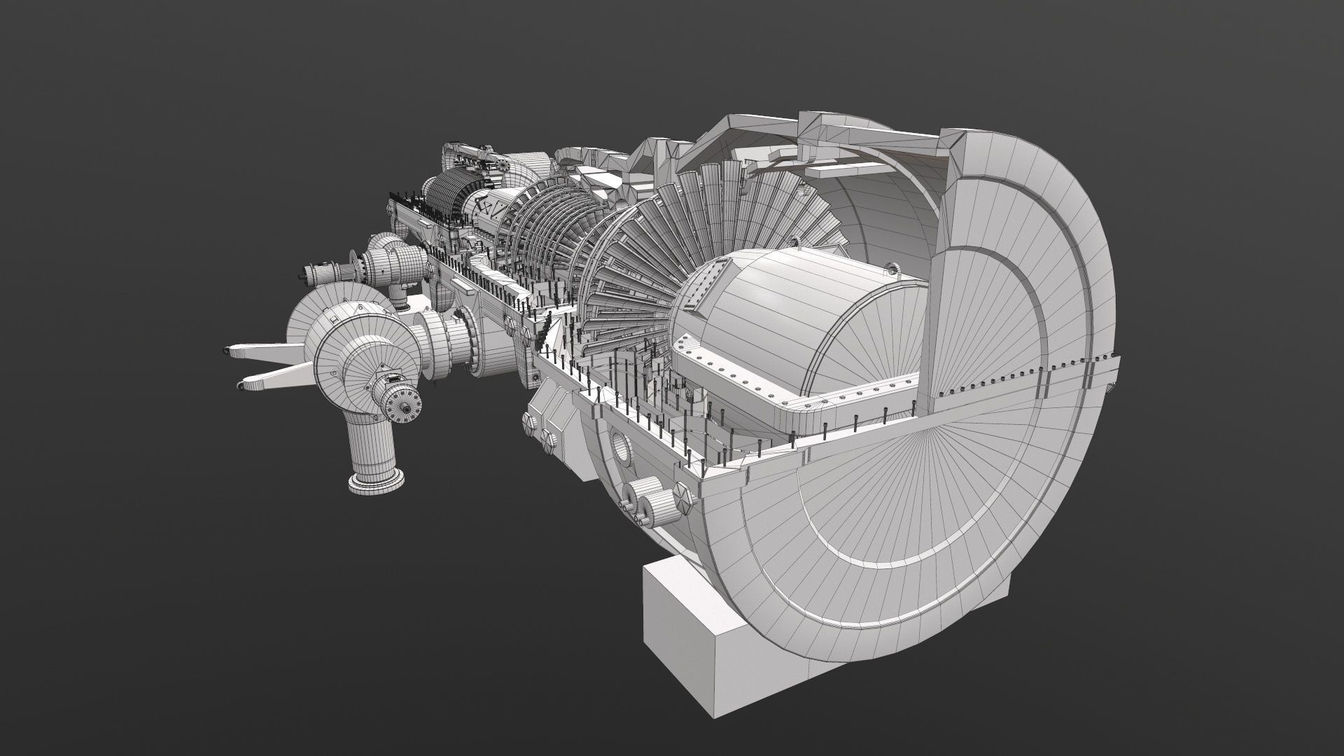 Turbine Cross section 3D model 3D model animated | CGTrader