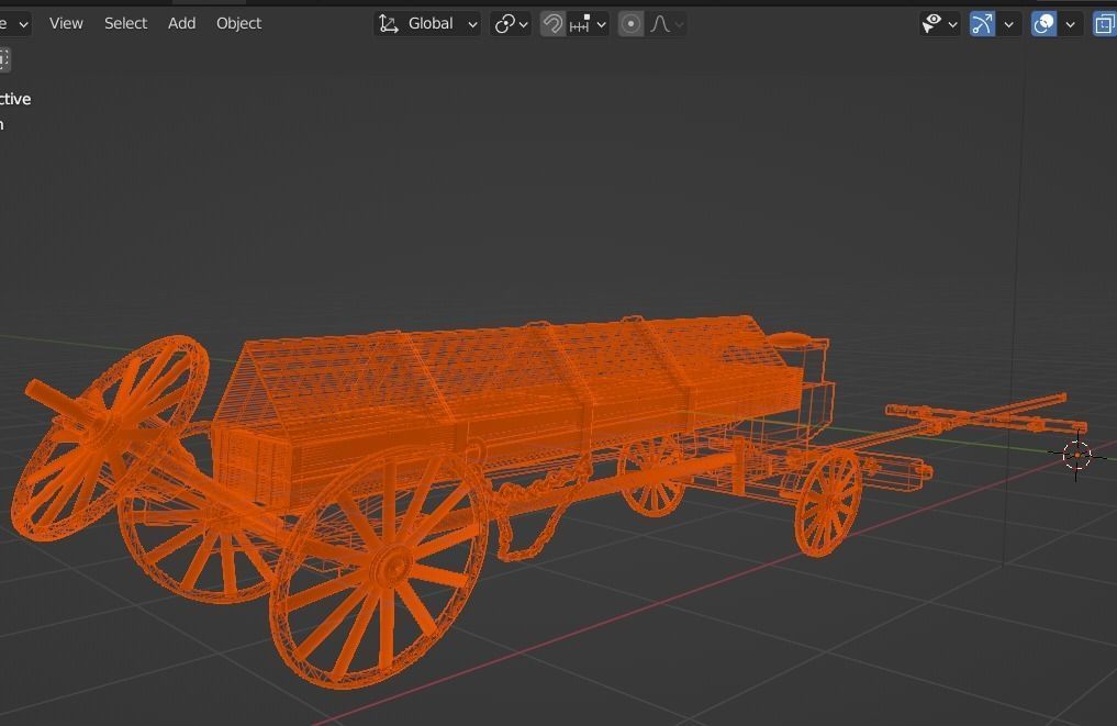 French Ammunition Limber 3D model | CGTrader