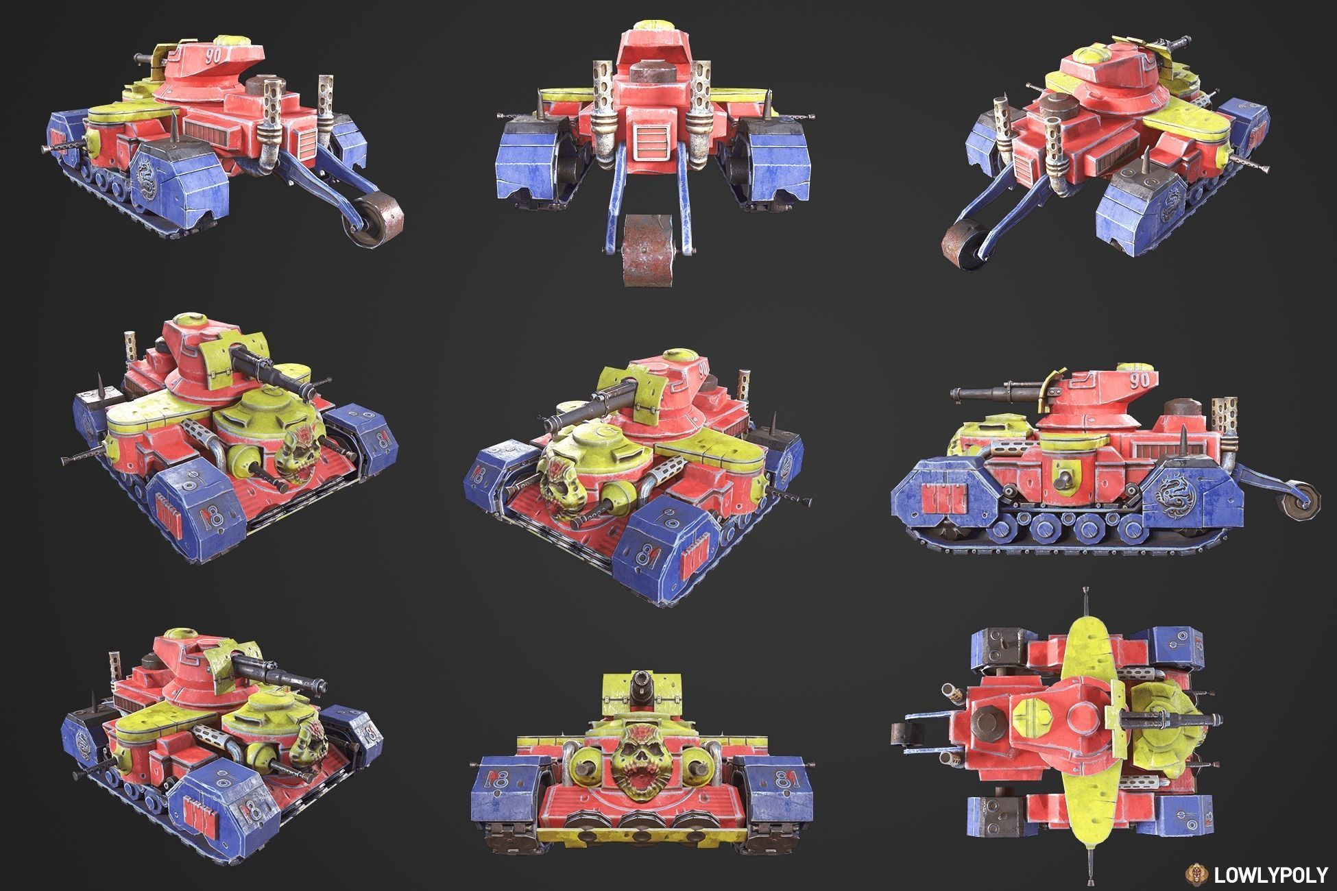 3D model Stylized Tanks Bundle VR / AR / low-poly | CGTrader
