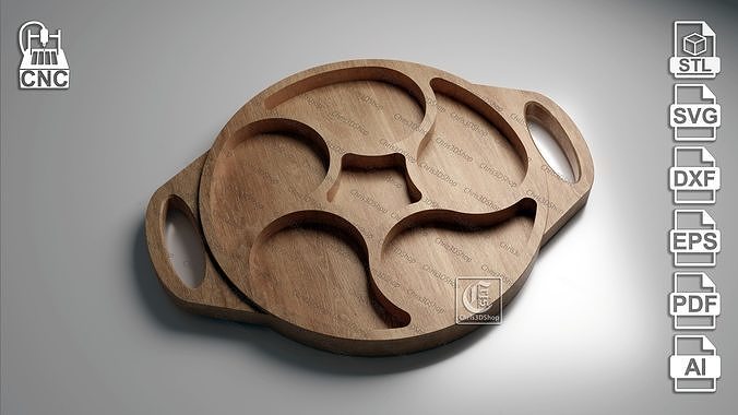 Serving Tray - 3D STL file and vector files for CNC 3D model | CGTrader