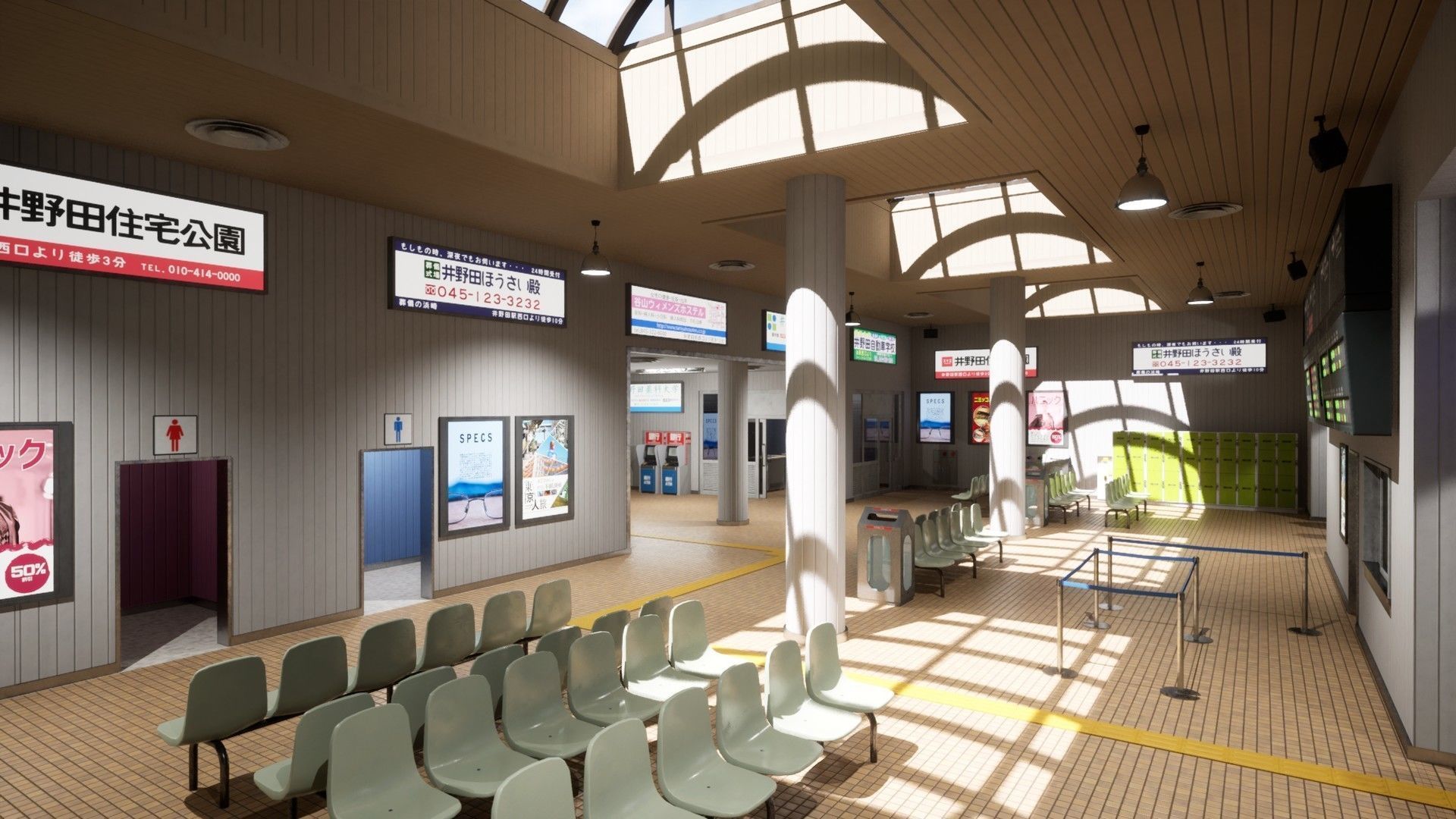 3D model Japanese Railway Station - Realistic Environment VR / AR / low ...