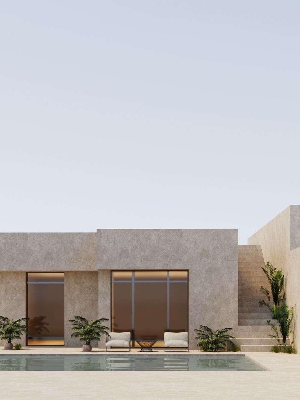 3D model VRay - 3DS MAX scene files Minimal house Exterior 3D model VR ...