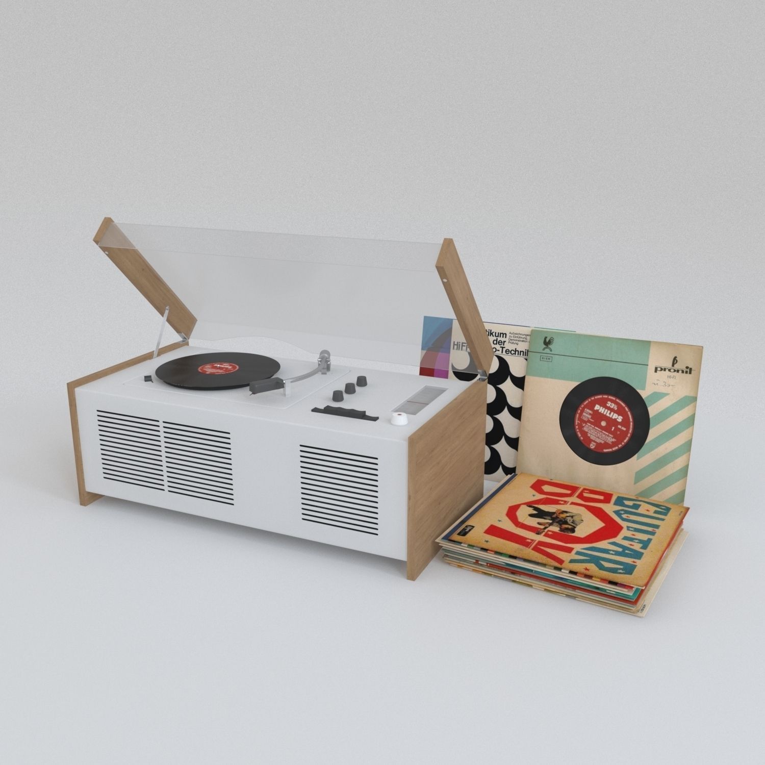 Braun SK55 Record Player 3D model | CGTrader