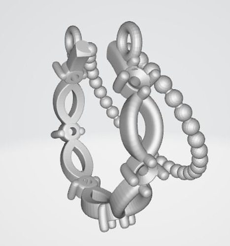 The ring silver with beads free 3D model | CGTrader