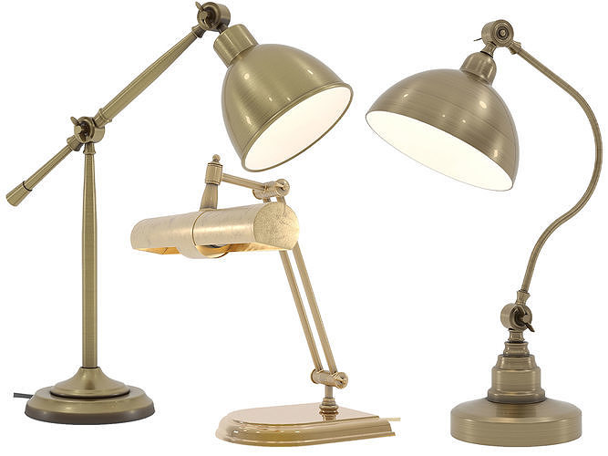 4-Study-Table-Lamp-Set-03 3D model | CGTrader